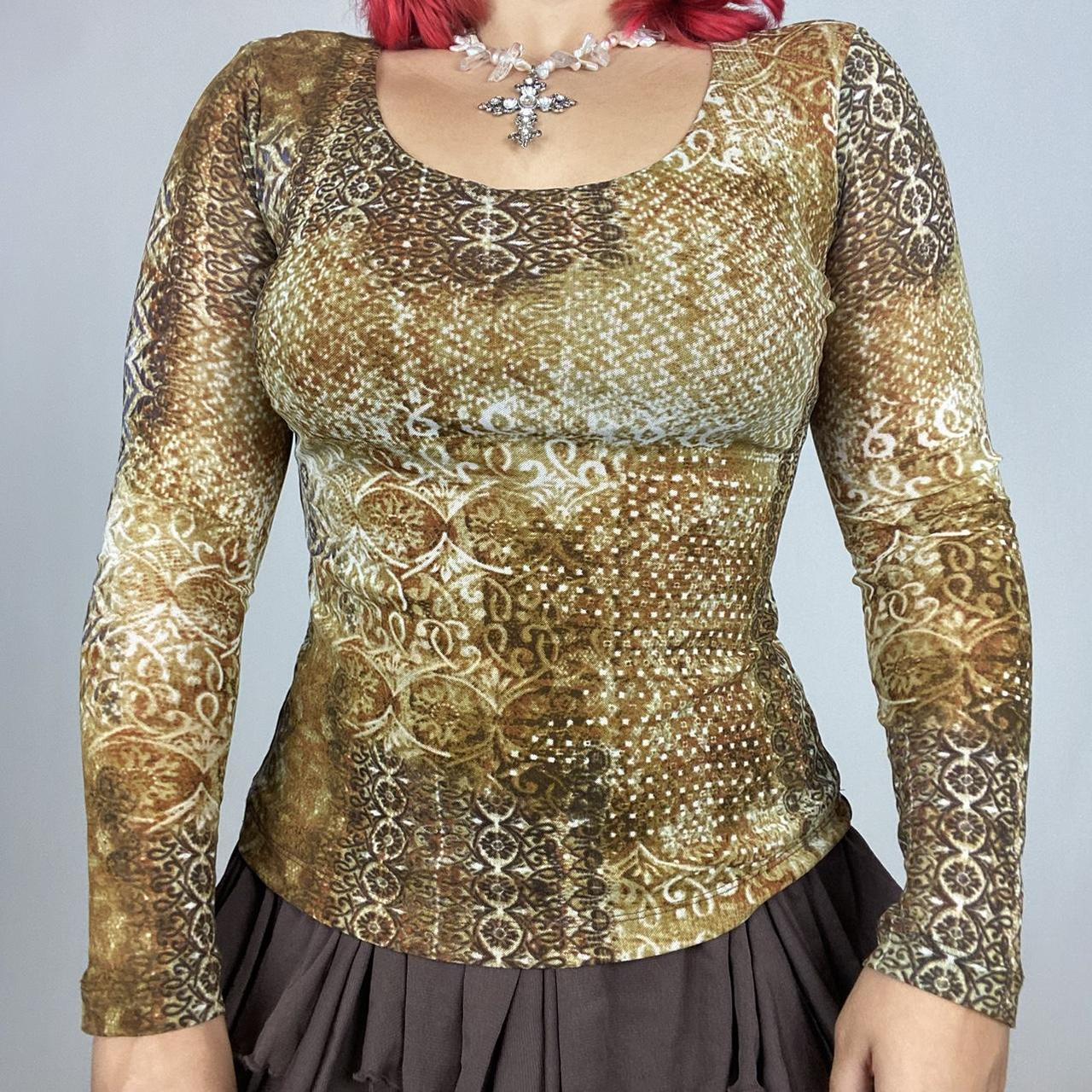 Y2K mesh fairy grunge top! 🤎 Best fits Medium. By... - Depop