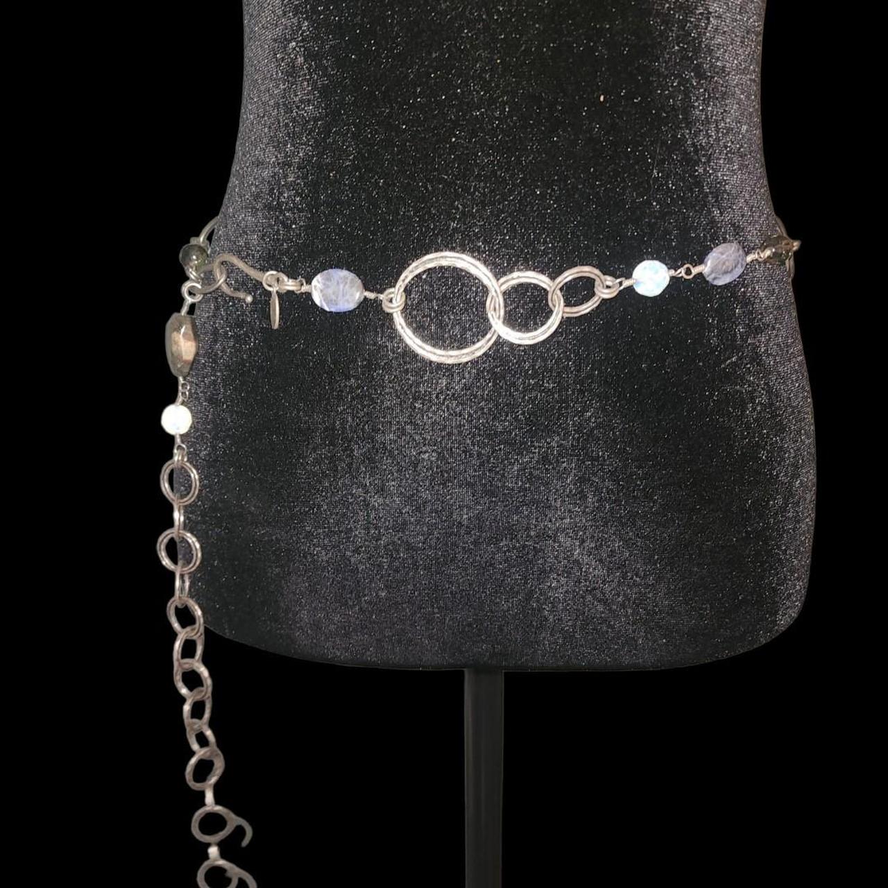 Y2k Chain Belt Silver tone early 2000s chainlink... - Depop