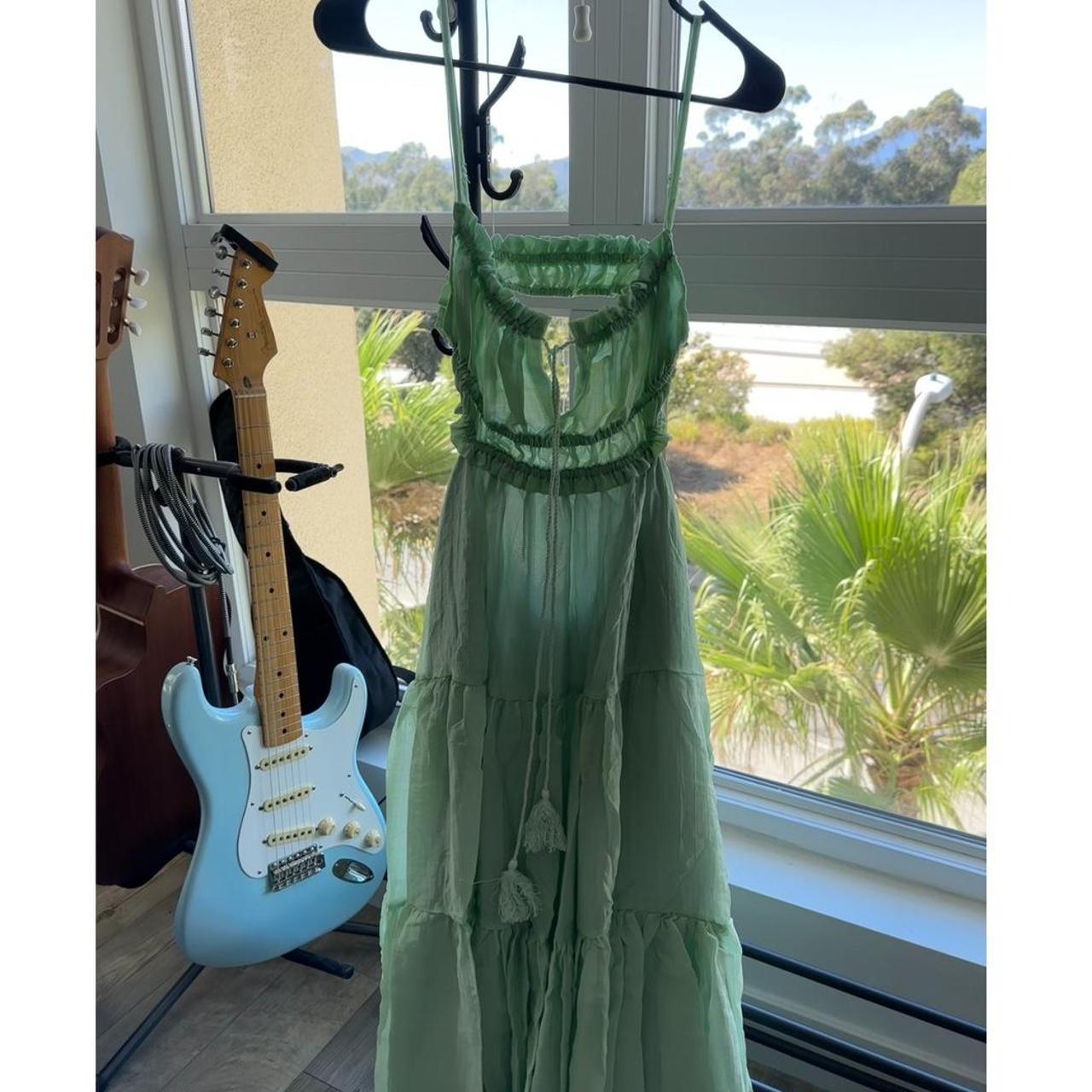 gorgeous backless maxi dress, size S - strings tie... - Depop