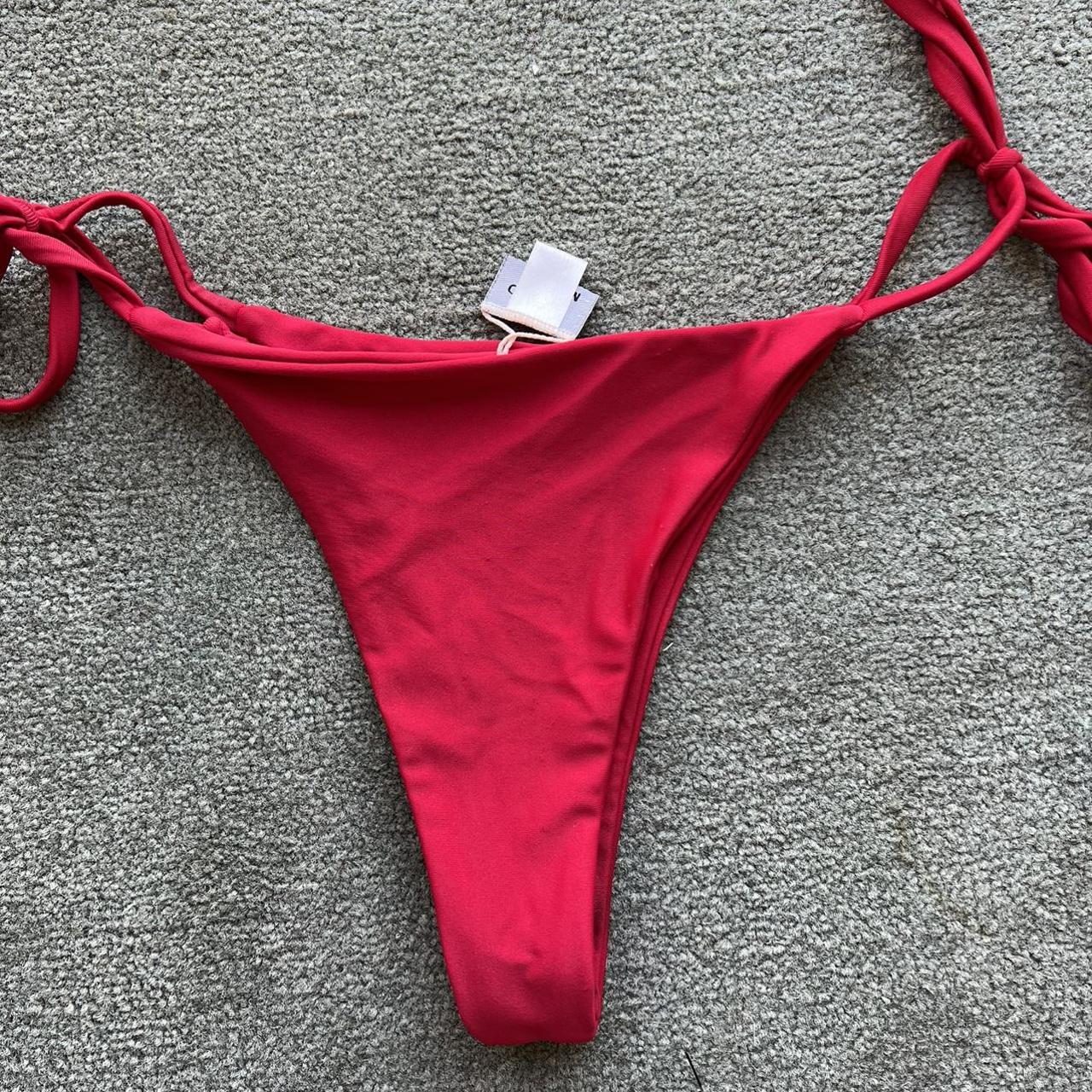 Ohana red cheeky tie swimsuit! Ohana was rebranded... - Depop