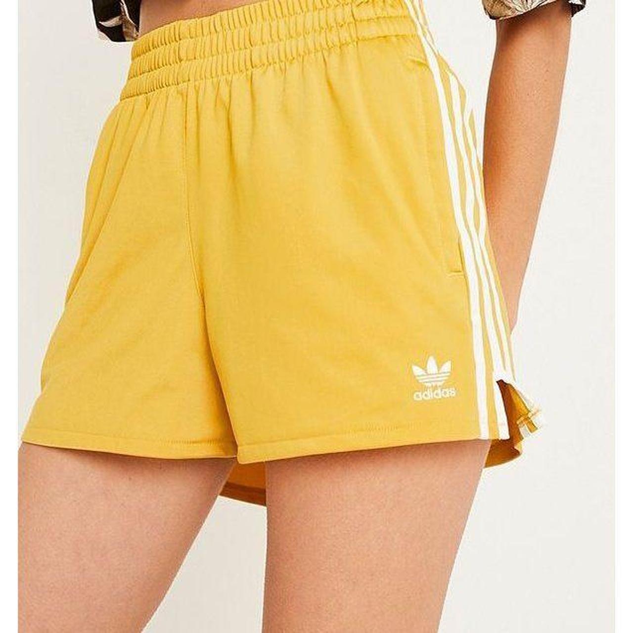 Adidas Yellow Athletic Shorts - Depop