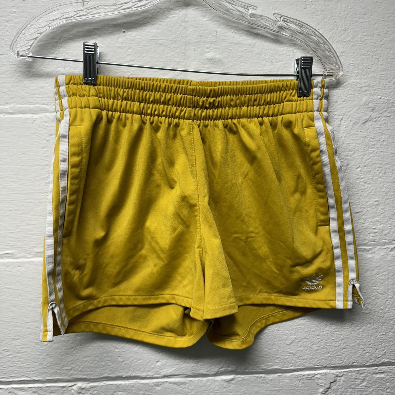 Adidas Yellow Athletic Shorts - Depop