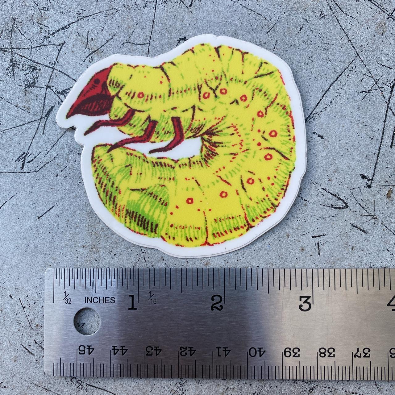 maggot / grub / bug / critter sticker about 3 in... - Depop