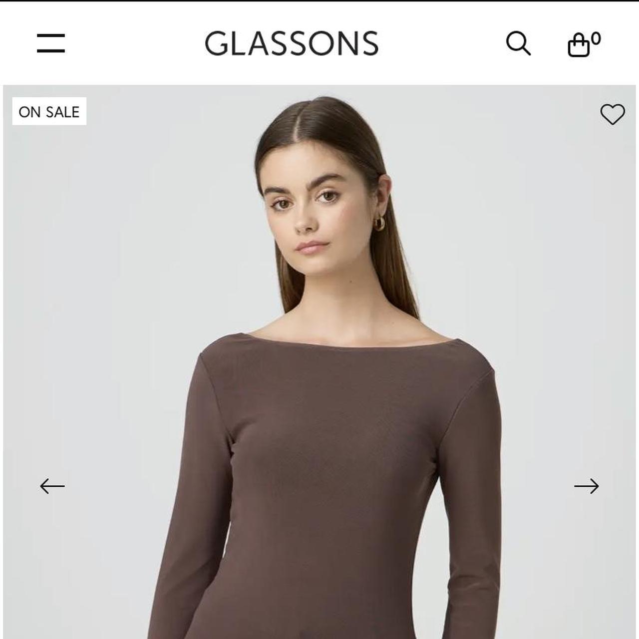 Glassons supersoft long sleeve low back top in... - Depop