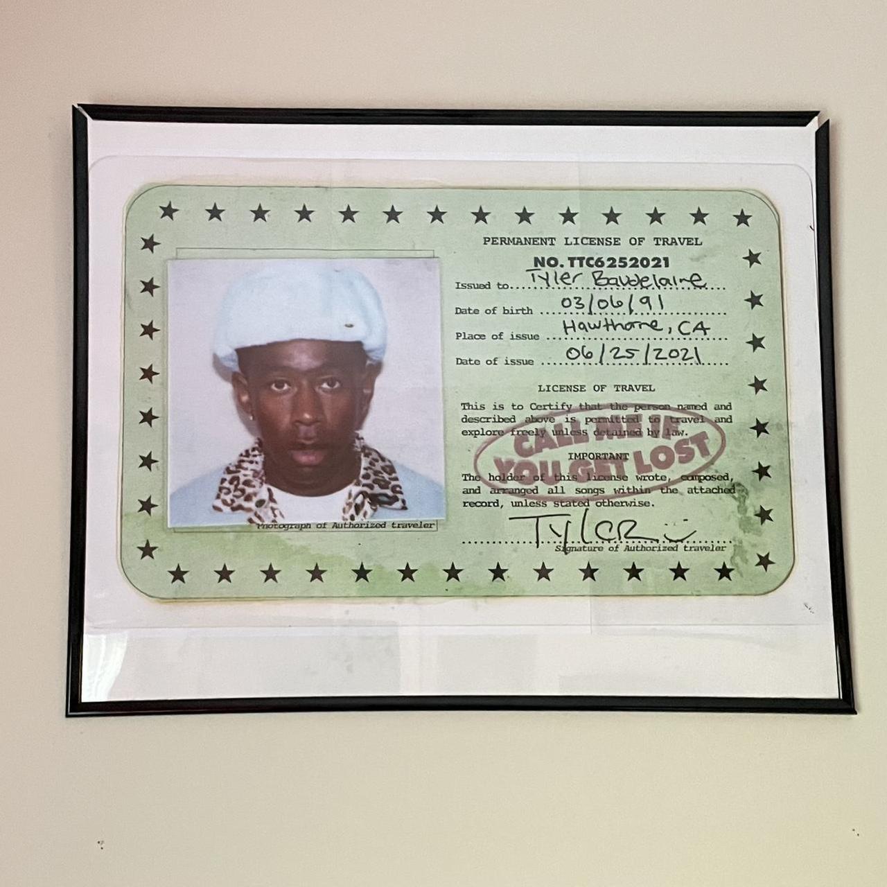 tyler the creator call me if you get lost license... - Depop