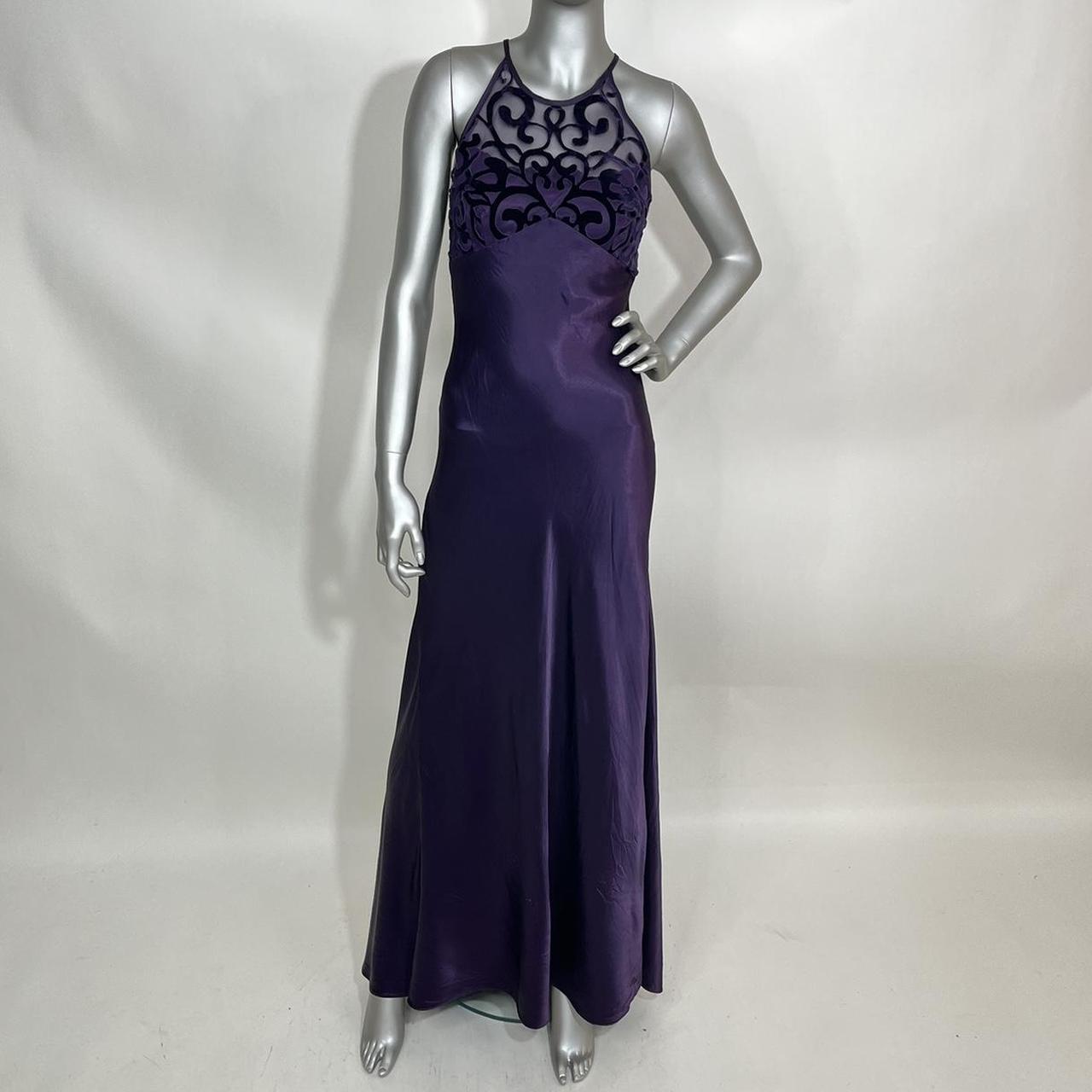 Purple vintage silk dress Details - Vintage dark... | Depop