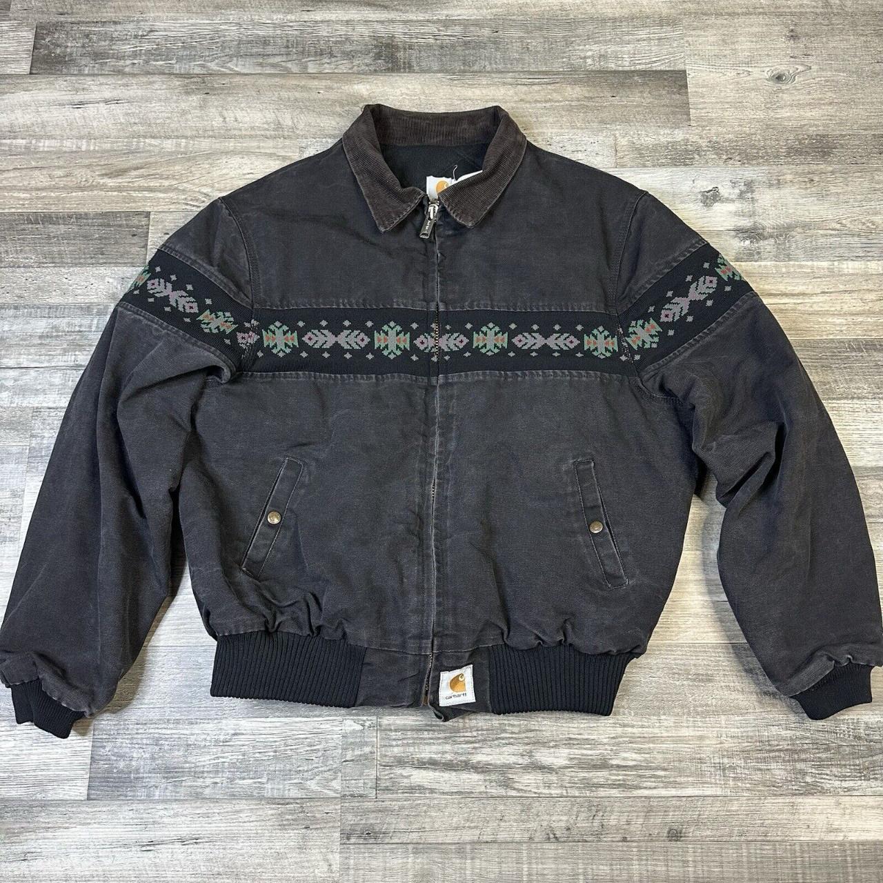 Vintage Carhartt Aztec Santa Fe Jacket Size XXL Made... - Depop