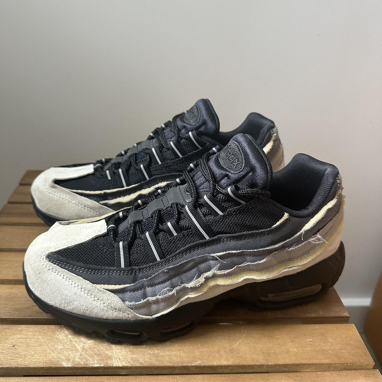 Nike CDG Comme Des Garçons Air Max 95 Black Grey US... - Depop