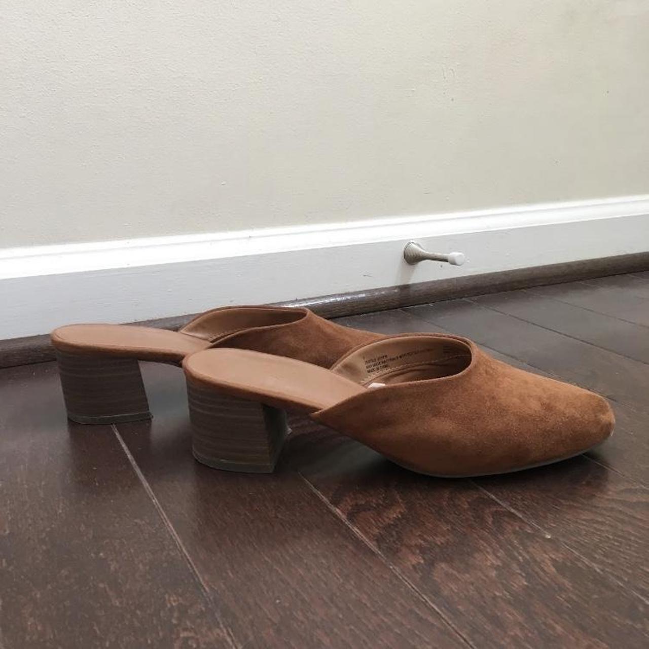 Beautiful fall color faux suede mules. US women’s... - Depop
