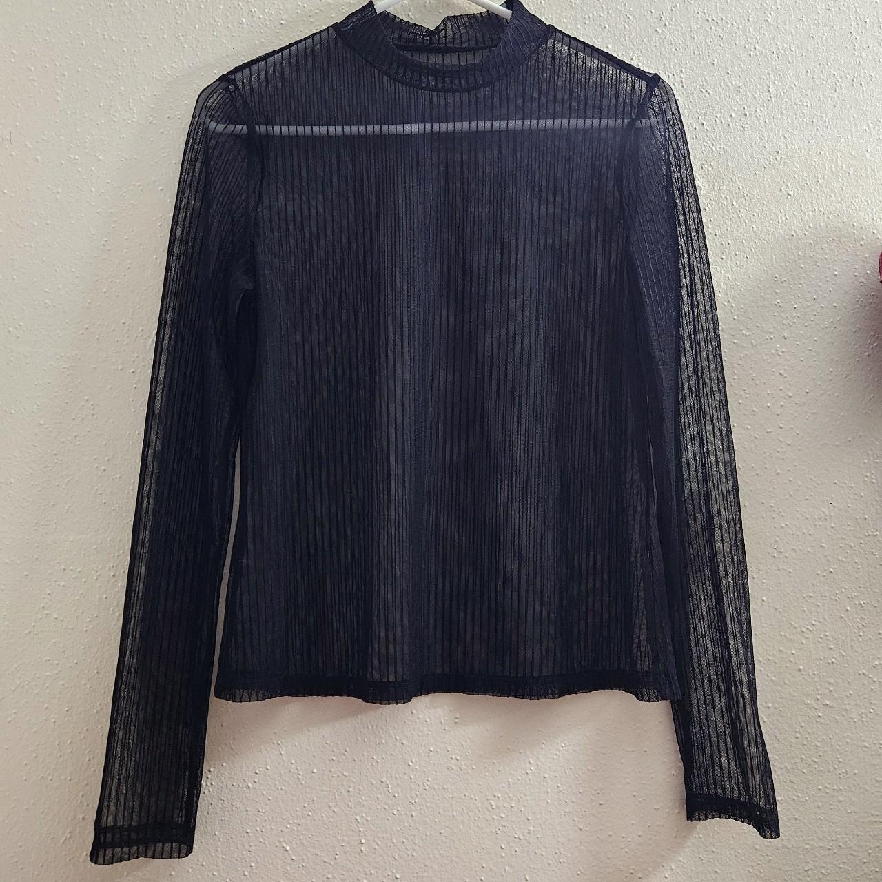 STRIPED MESH TOP Never used with no tags. Slight... | Depop