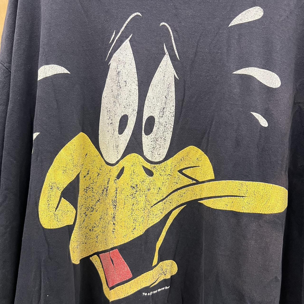 SICK Vintage 90s Daffy Duck Big Face Looney Tunes... - Depop