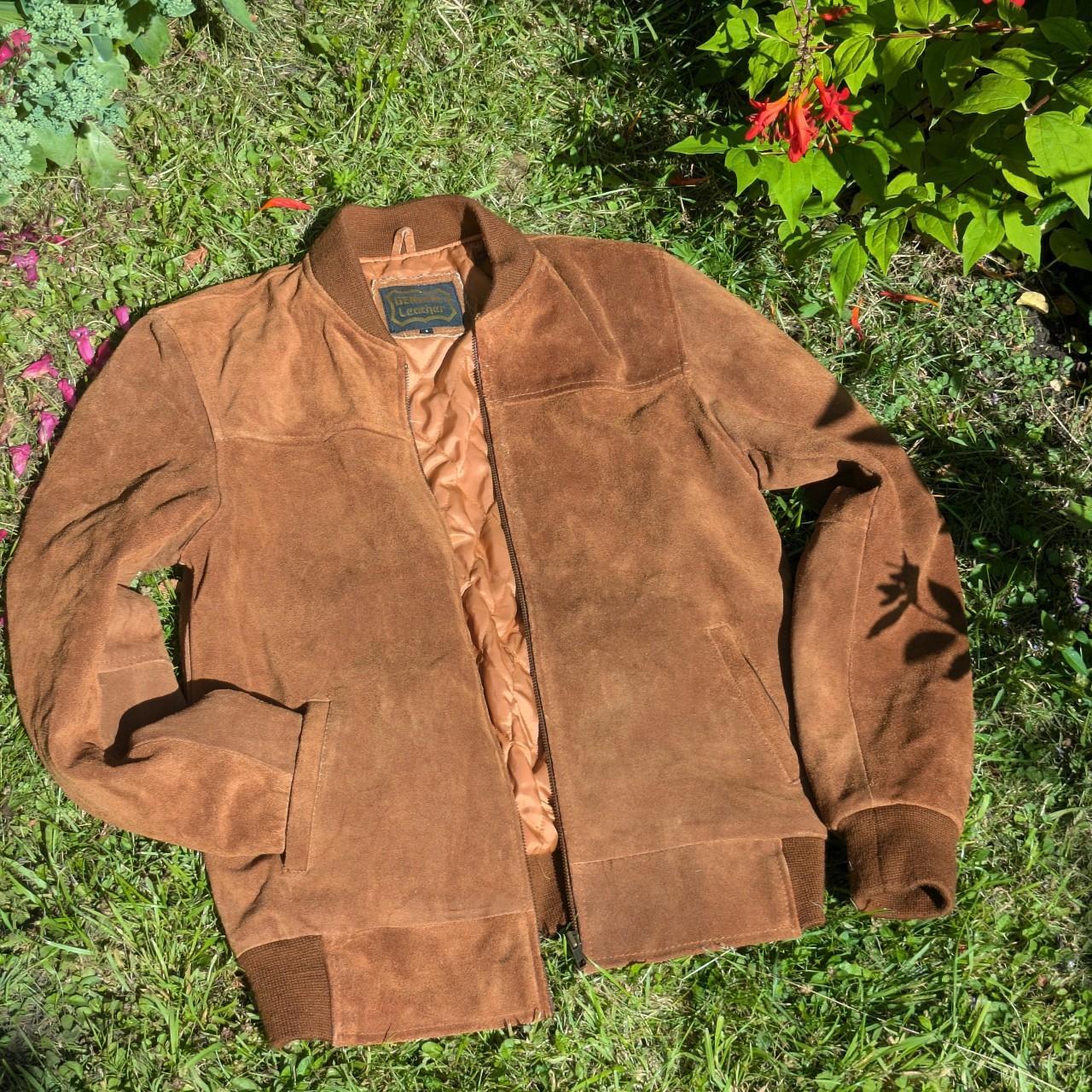 Beautiful boxy suede bomber jacket Genuine... - Depop