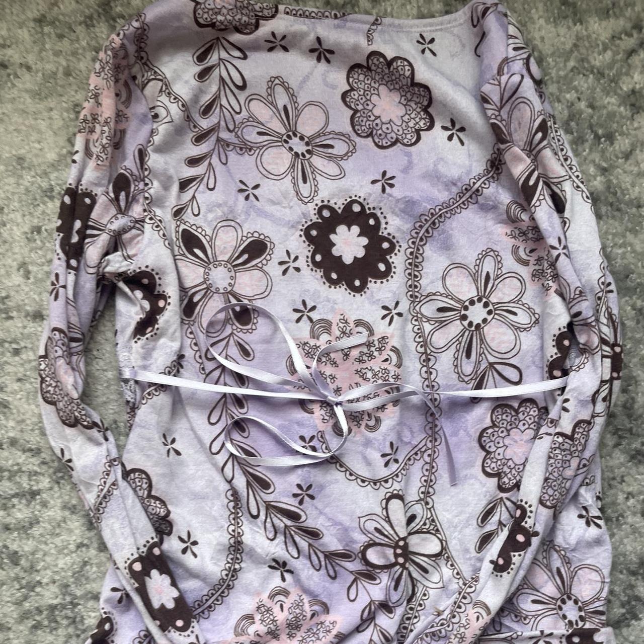 Y2k milk maid lace floral long sleeve top Limited... - Depop