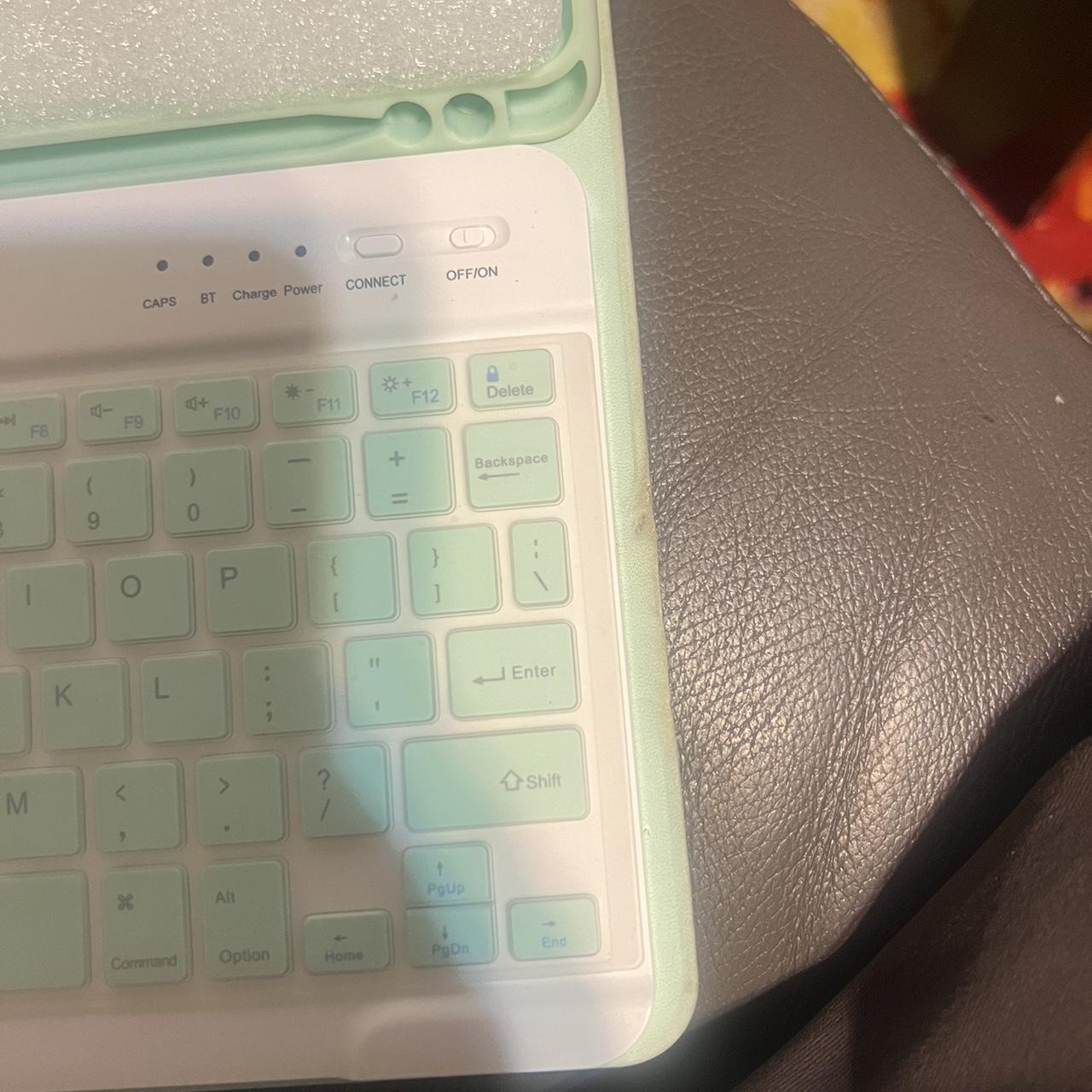 mint green Keyboard Case for iPad with Detachable... | Depop