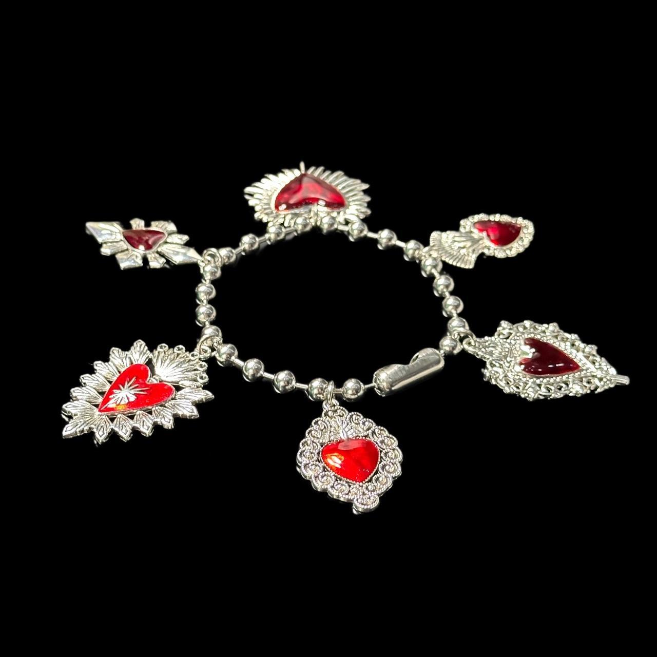 Arête Heart Charm Bracelet - No. 00372 ♥️ handmade... - Depop