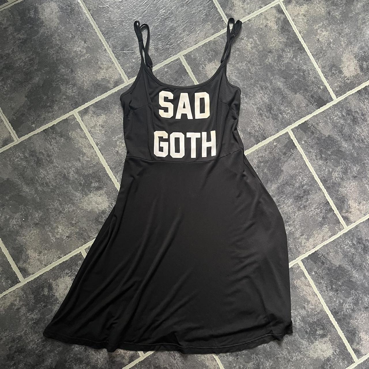 Killstar Women's Black and White Dress | Depop