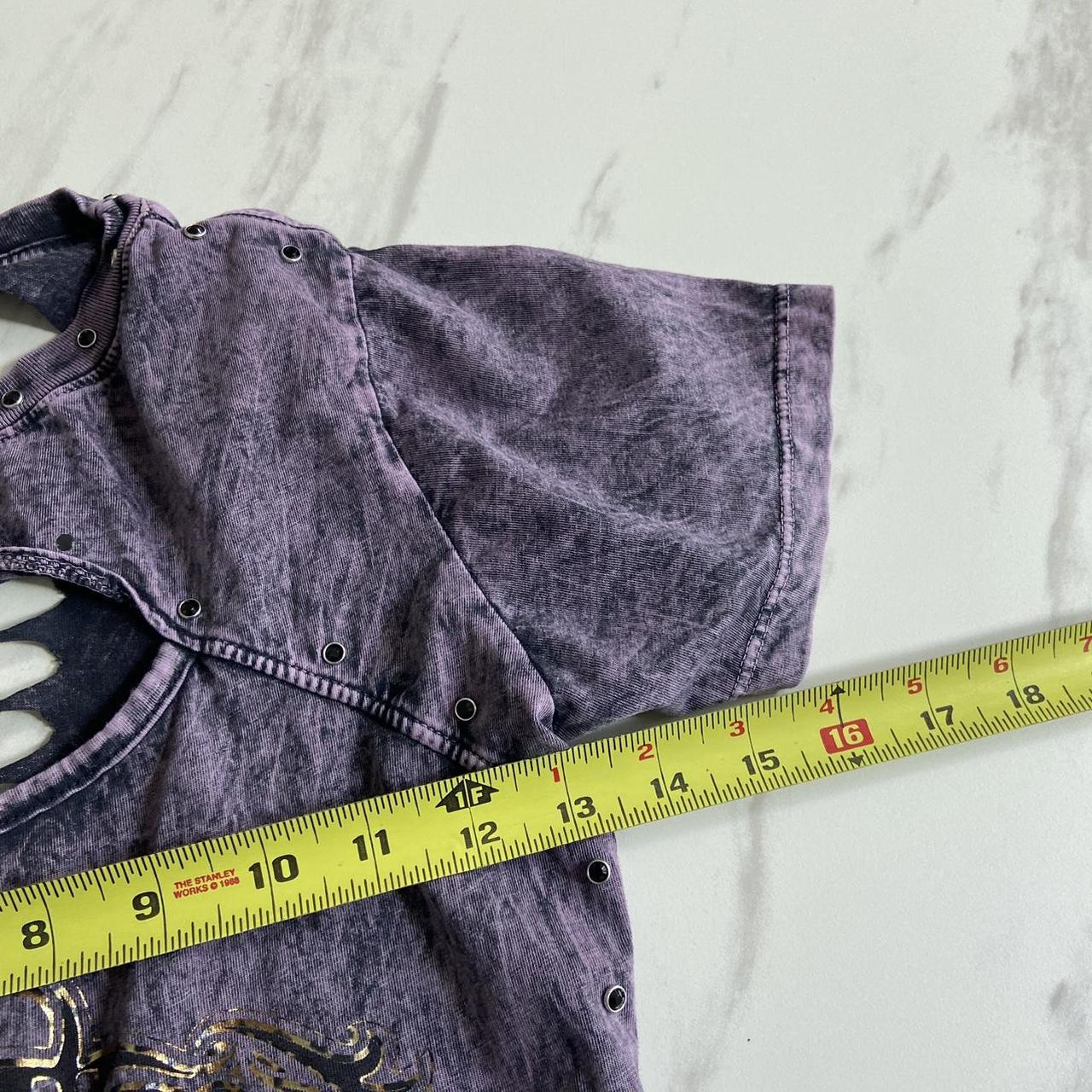 affliction iconic steel cutout grunge y2k purple... - Depop