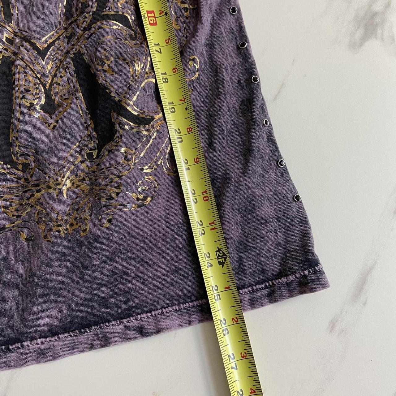 affliction iconic steel cutout grunge y2k purple... - Depop