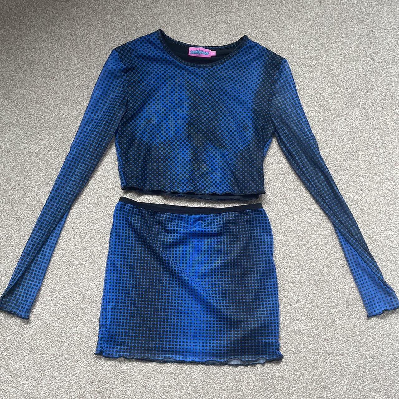 Edikted X-ray mesh blue set - size small - top and... - Depop