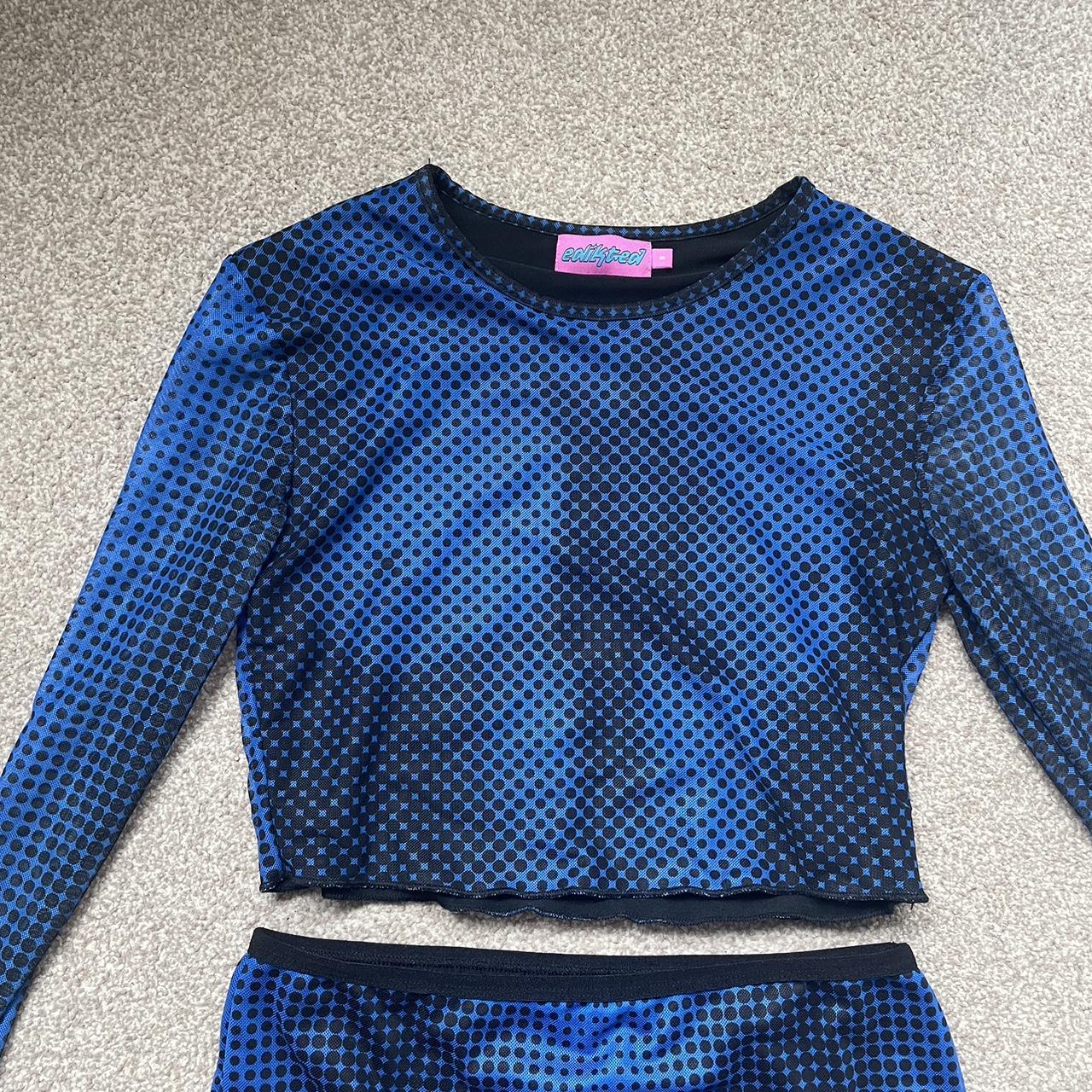 Edikted X-ray mesh blue set - size small - top and... - Depop