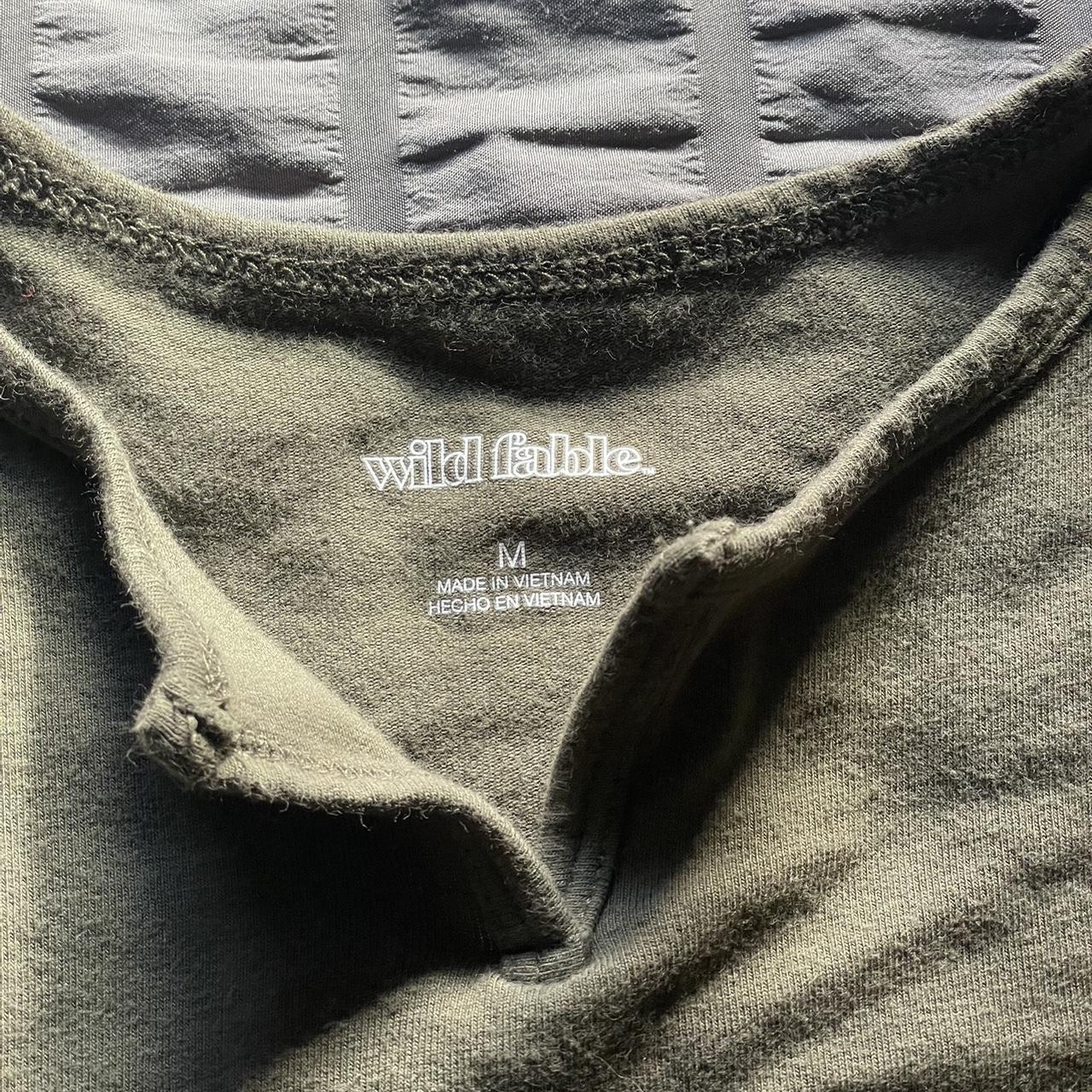 wild fable (target) army green cropped tank top size... - Depop