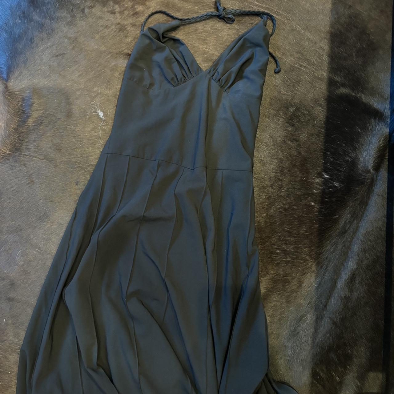 Black Betsy Johnson halter dress... | Depop