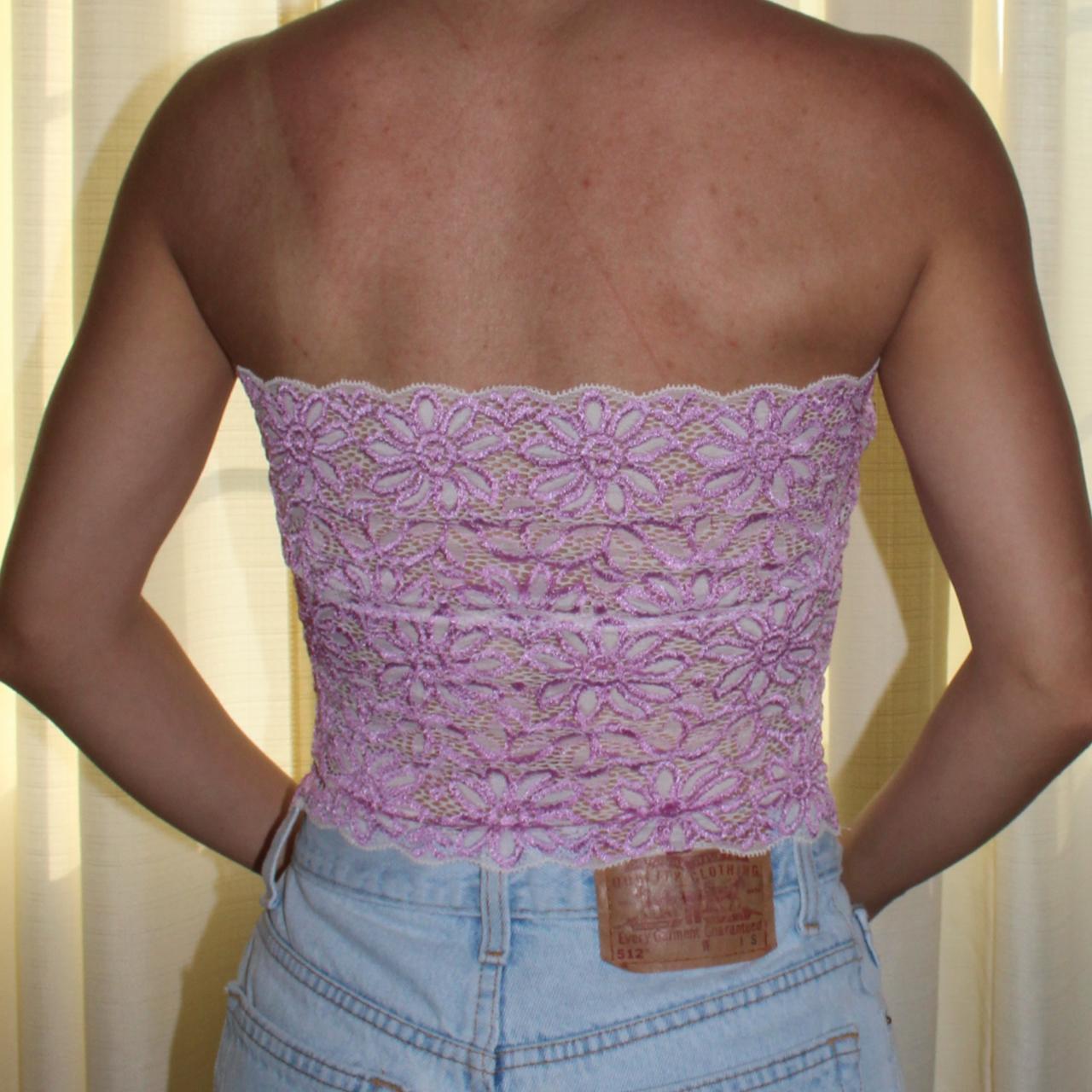 Handmade Lilac lace tube top All material is one of... - Depop