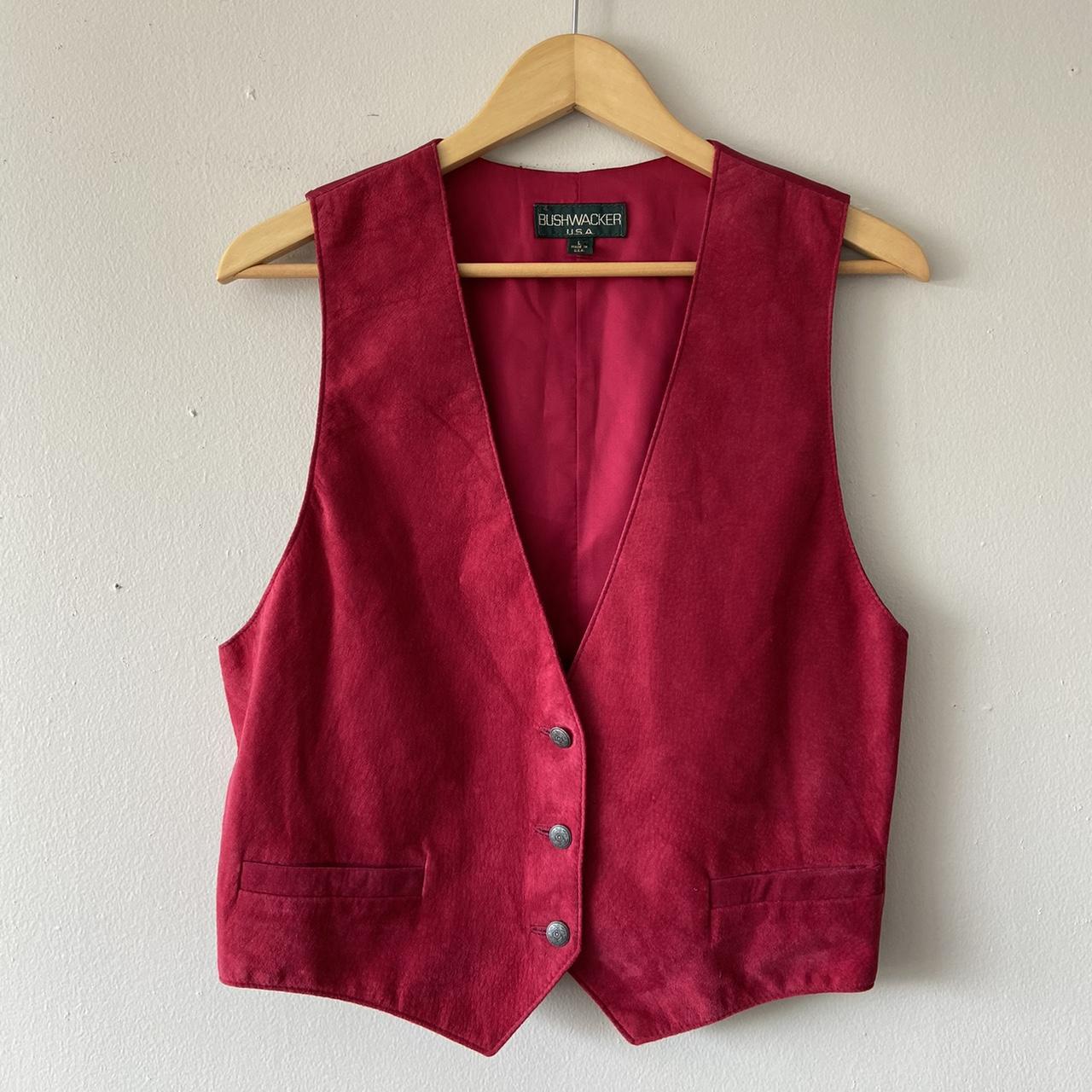 American Vintage Men's Red Gilet | Depop
