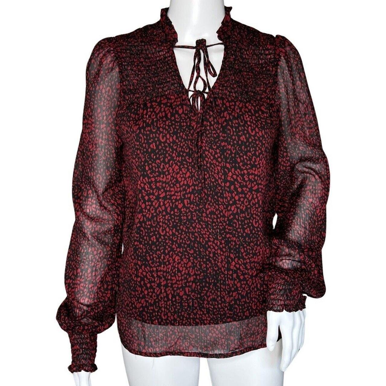 Haver London Shirt Womens Small Red Cheetah Print... | Depop
