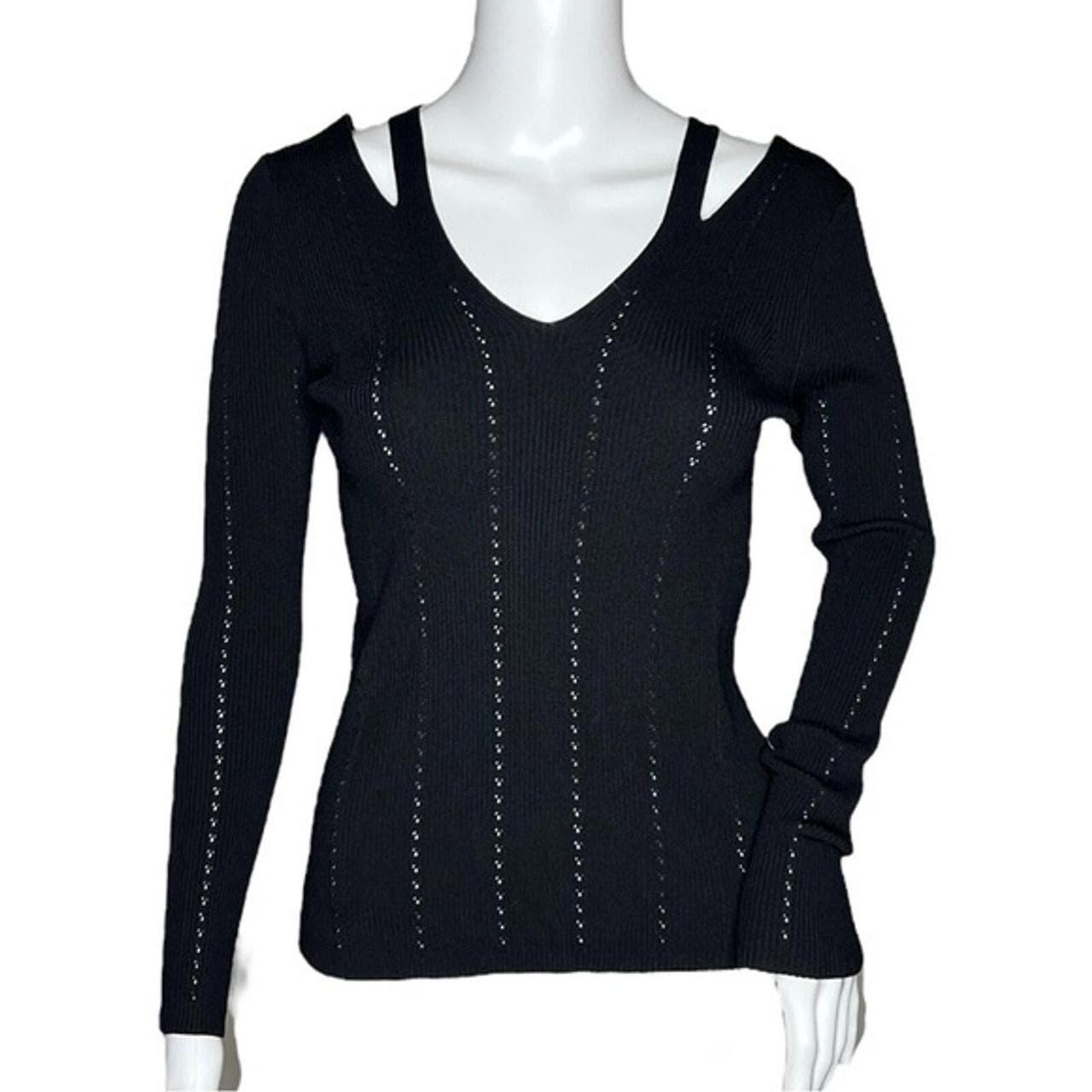 Sandro Paris Sweater Womens Small Black Strappy... - Depop