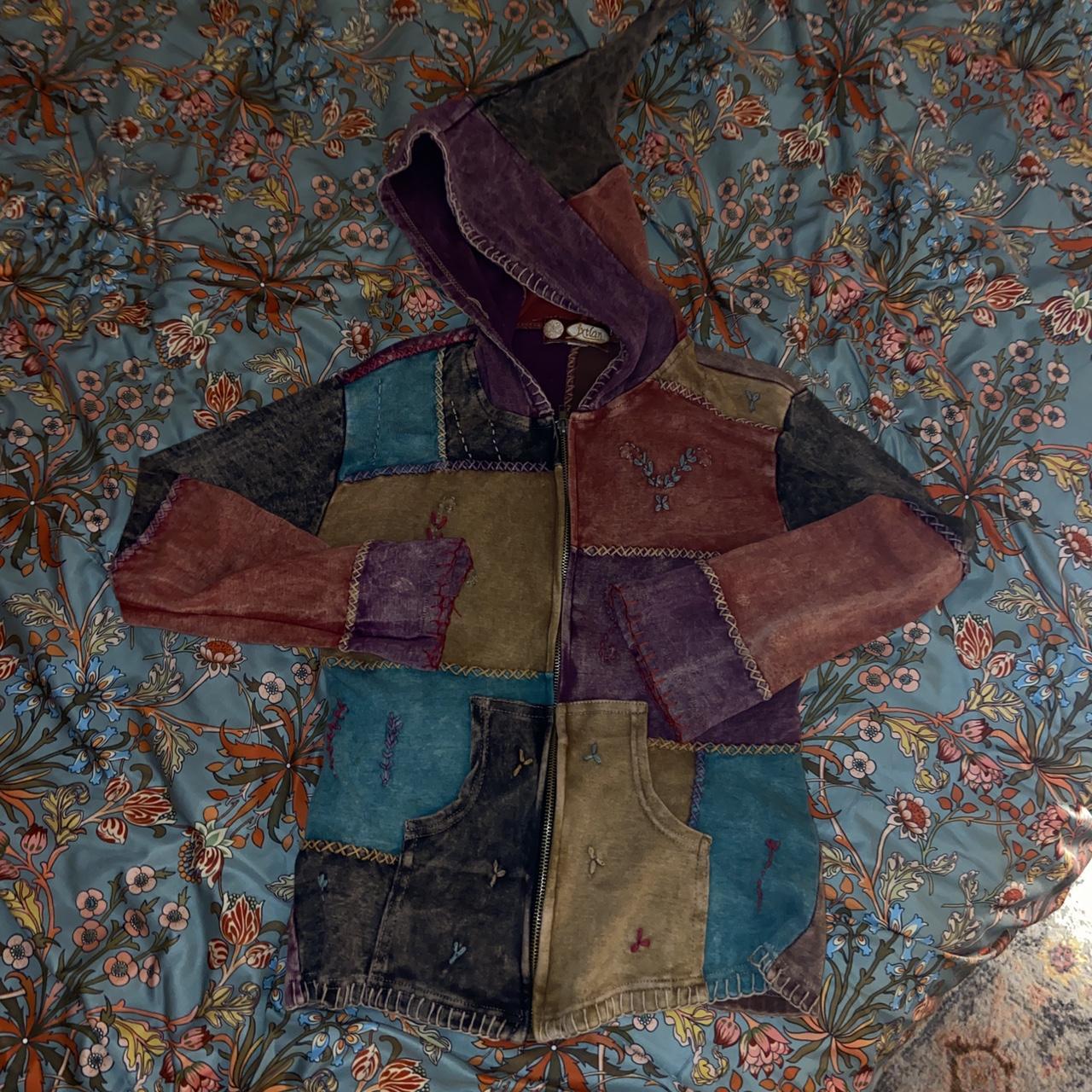 the most PERFECT hippie patchwork jacket 🌈🍒🌀🐞🦋🌻 -... | Depop