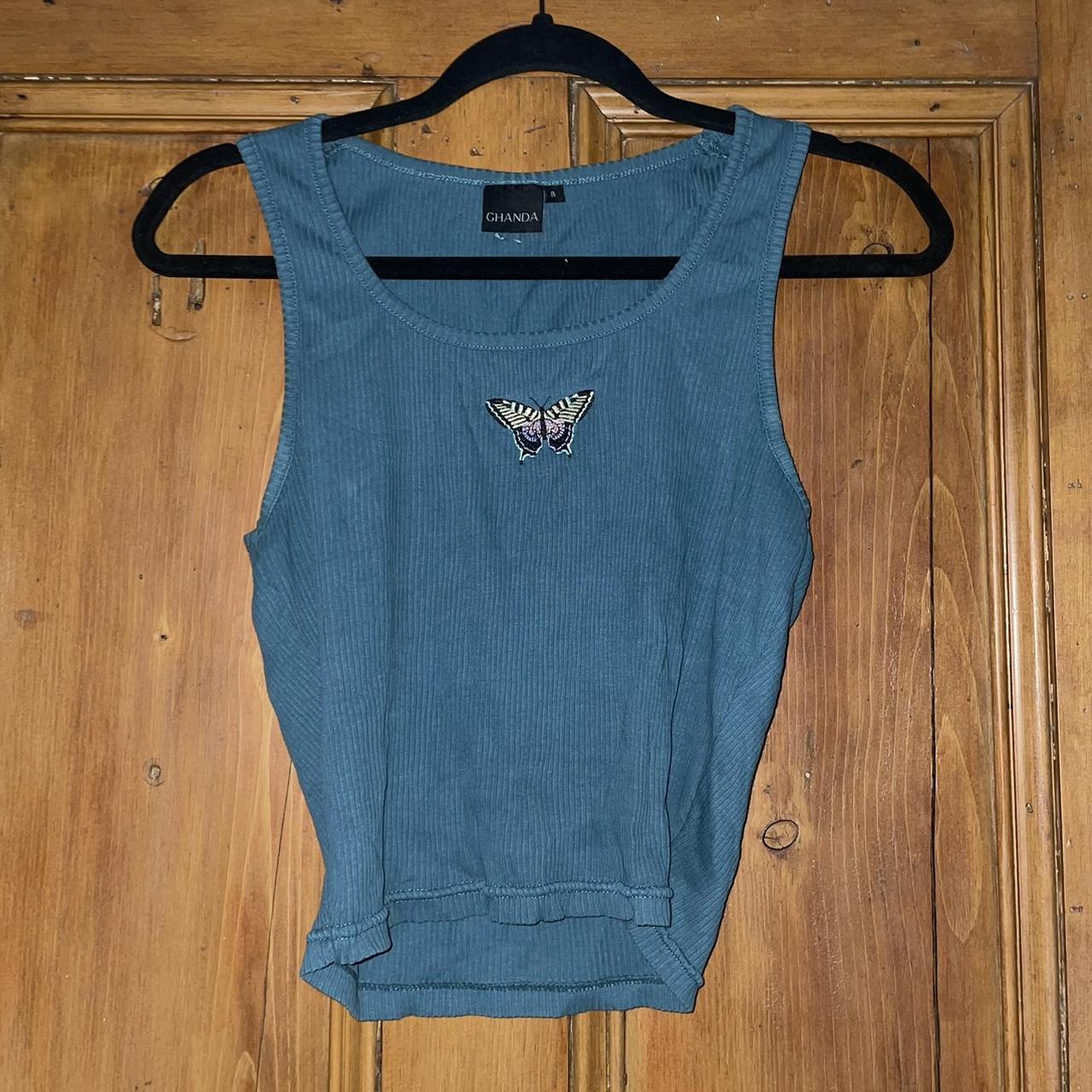 Super cute summery butterfly crop top from ghanda - Depop