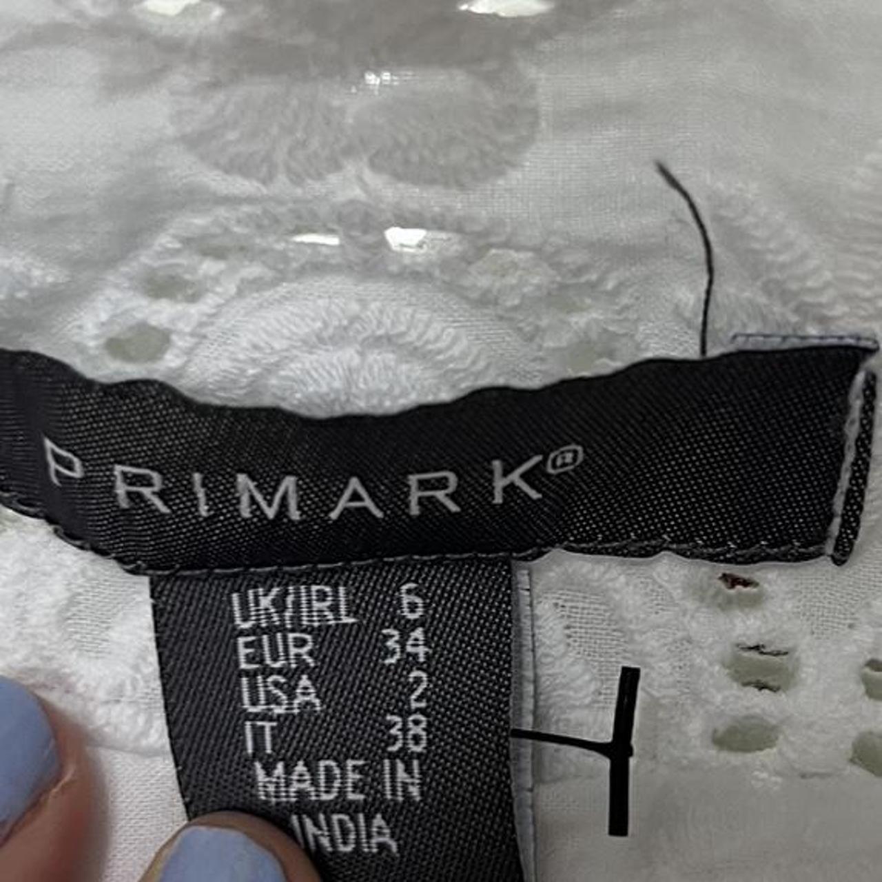 Primark White Boho Cottage Core Blouse Long Sleeve... - Depop