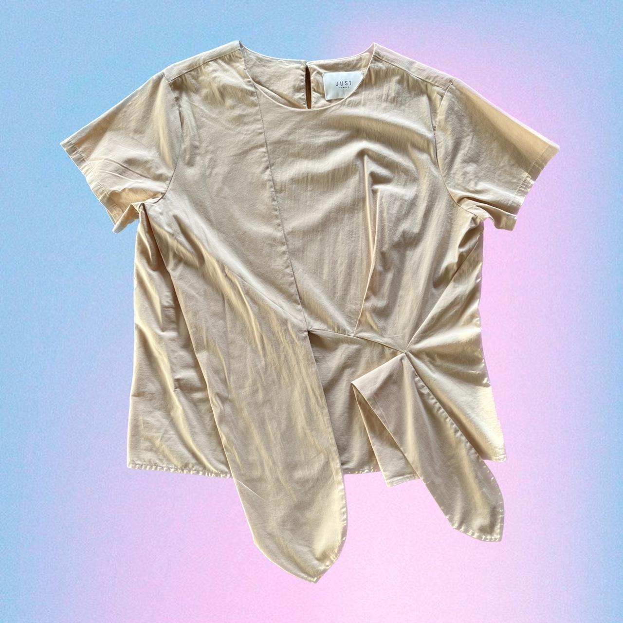 Just Female Women's Tan Blouse | Depop