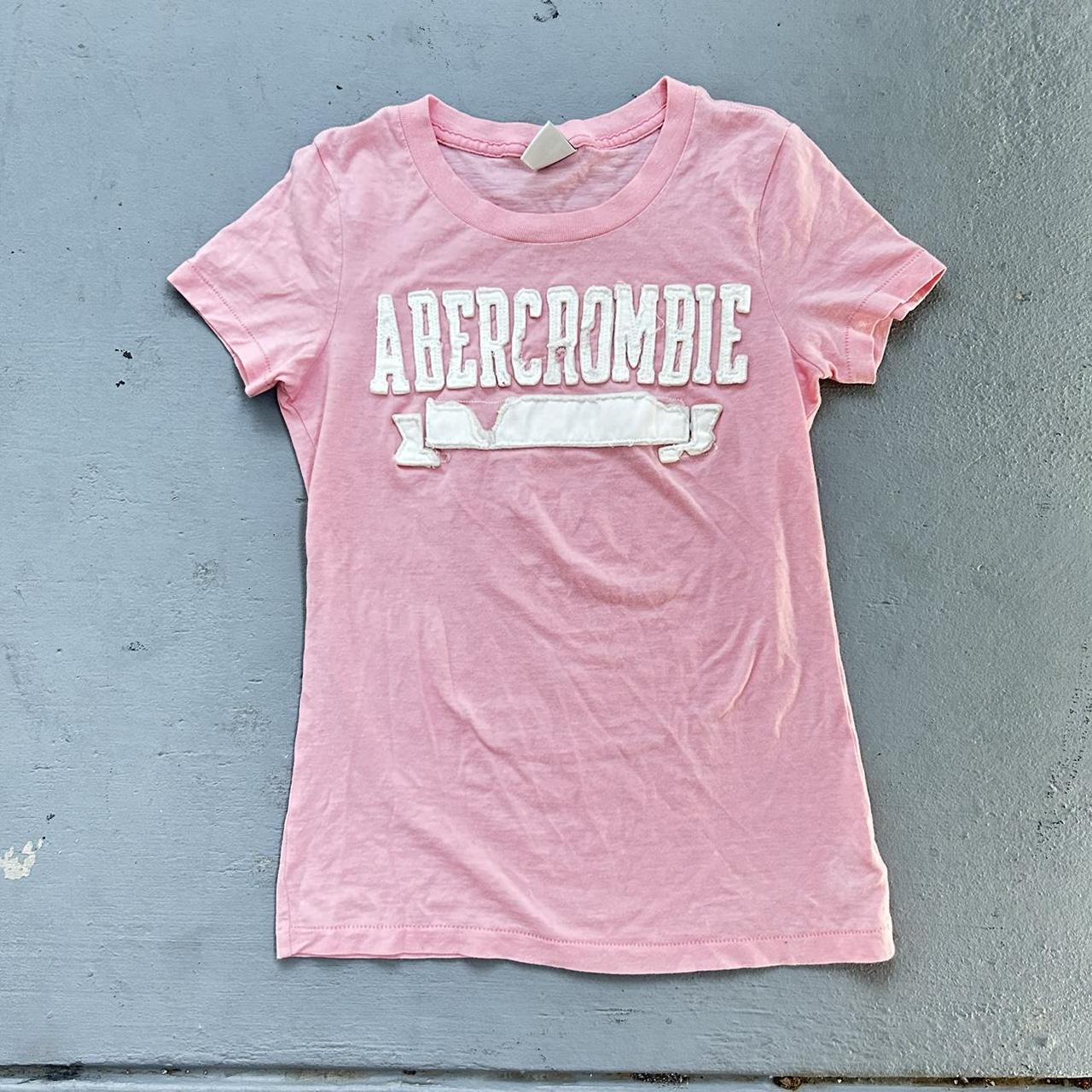 baby pink y2k Vintage Abercrombie Shirt 100% cotton... - Depop