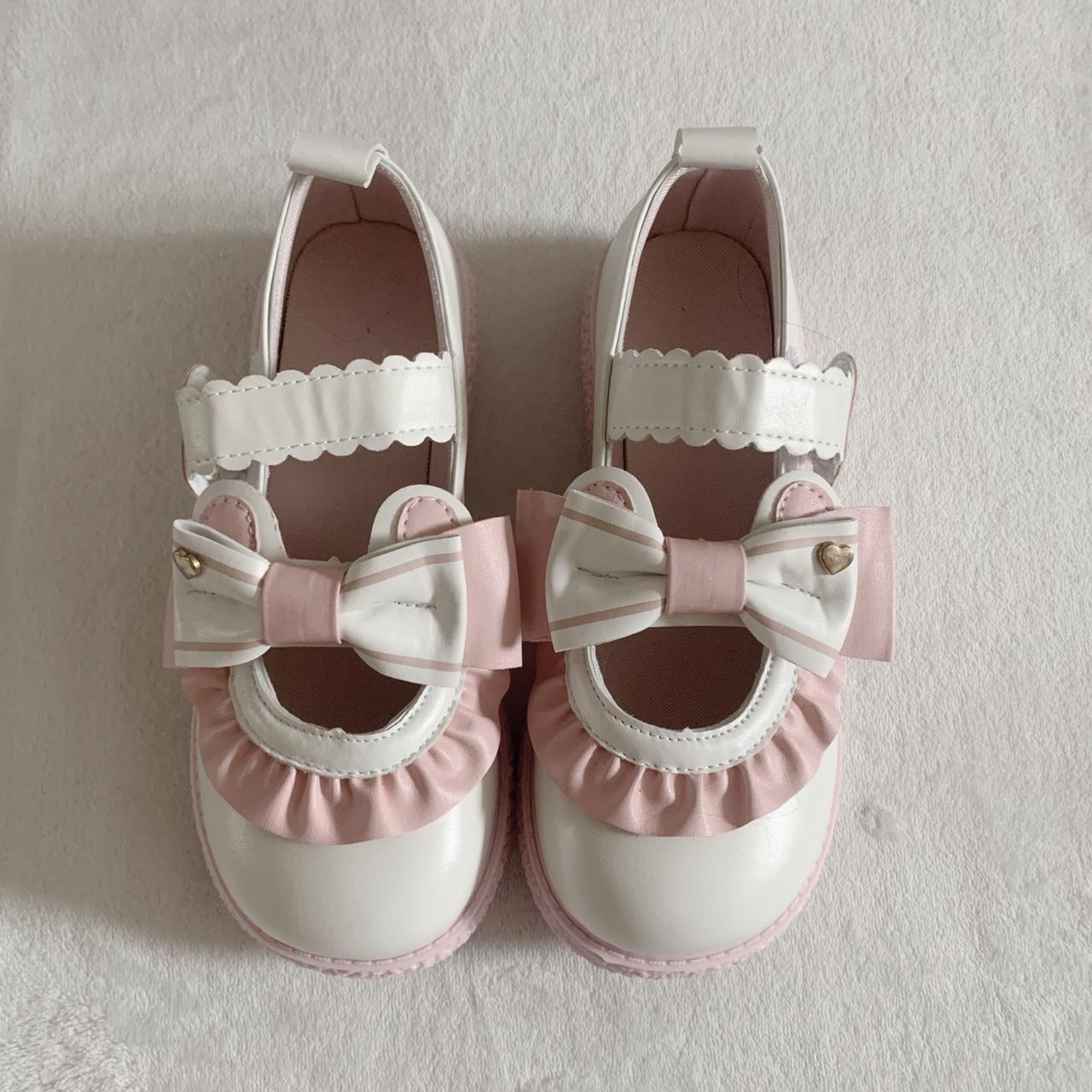 Kawaii Pink Bunny Mary Janes ૮꒰ ˶• ༝ •˶꒱ა ♡ Cute Depop