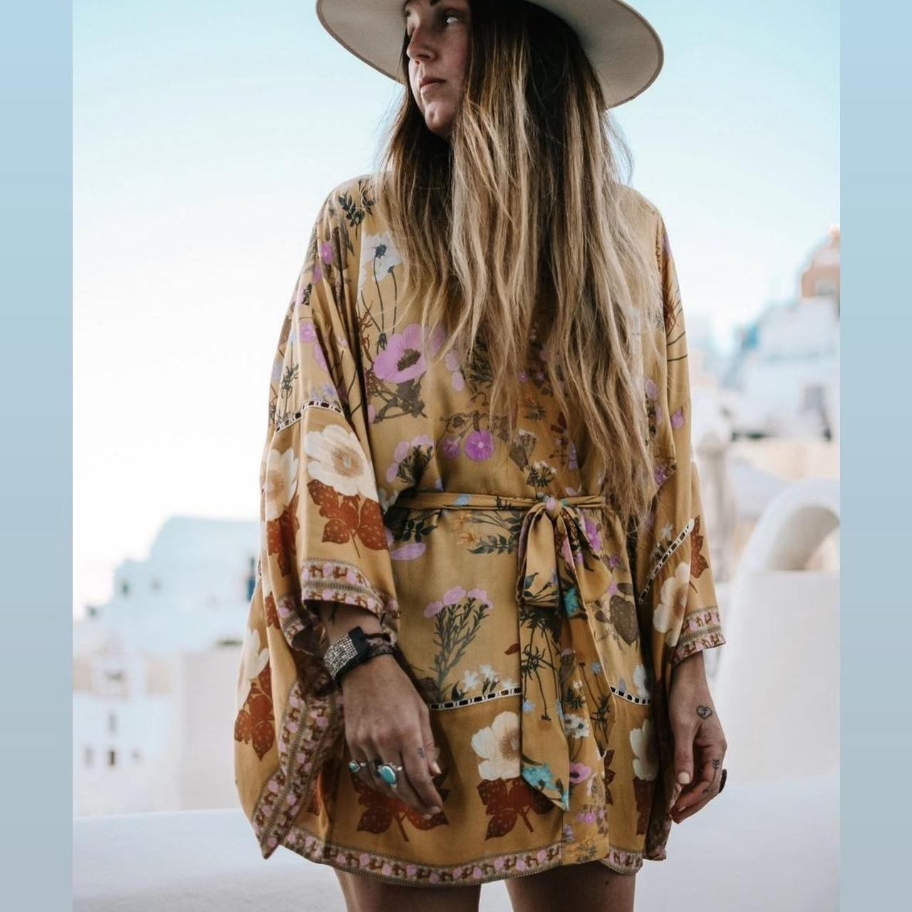 Spell Wild Bloom Short Robe worn only for photo,... - Depop