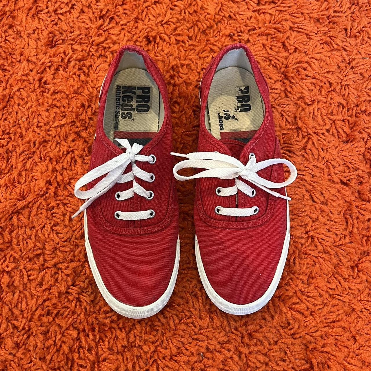 Keds Shoe Brand 70s inspired Red Pro low top Keds... - Depop