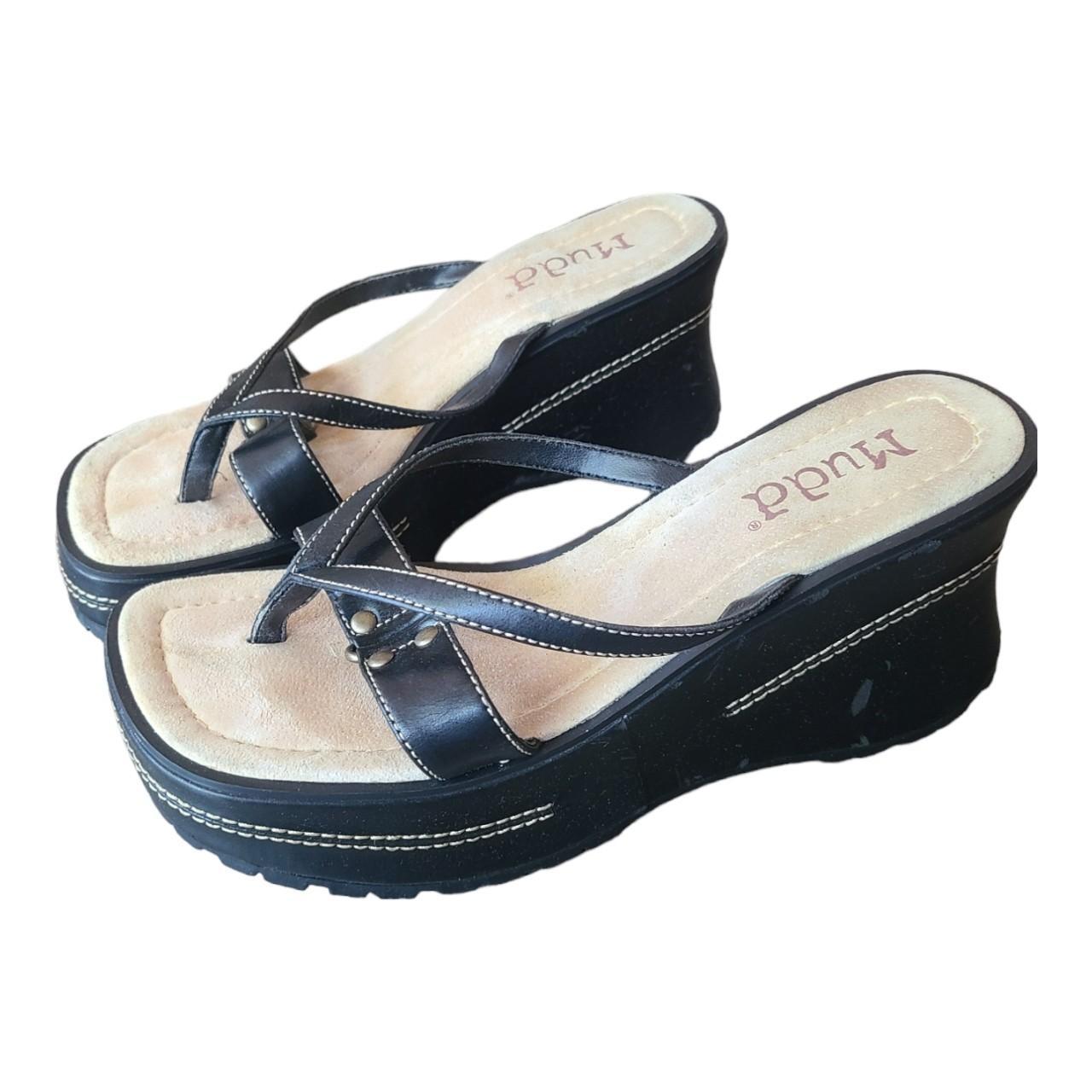 Vintage mudd platform sandals Has slight scuffs on... - Depop