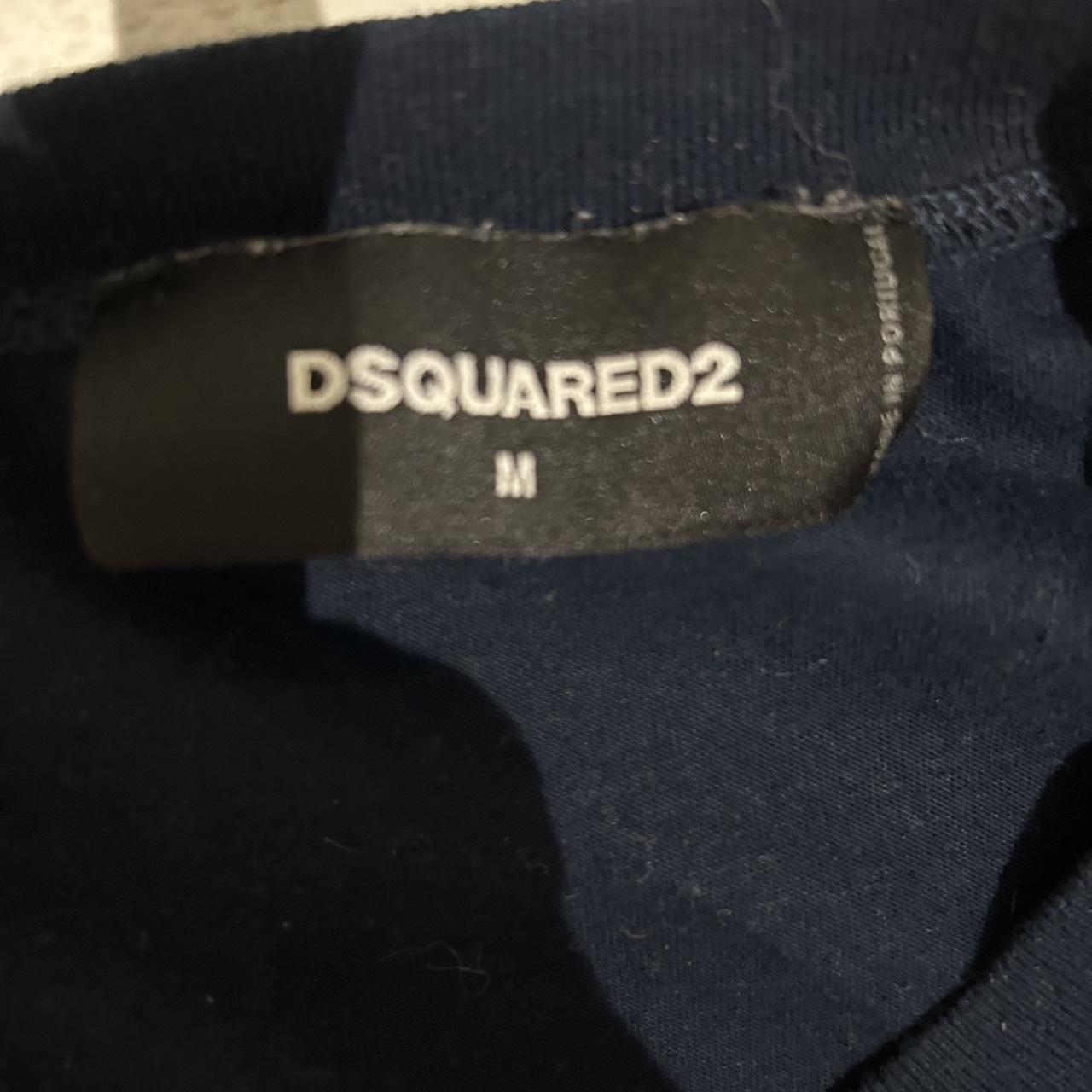 Men’s medium navy and red dsquared tshirt good for... - Depop