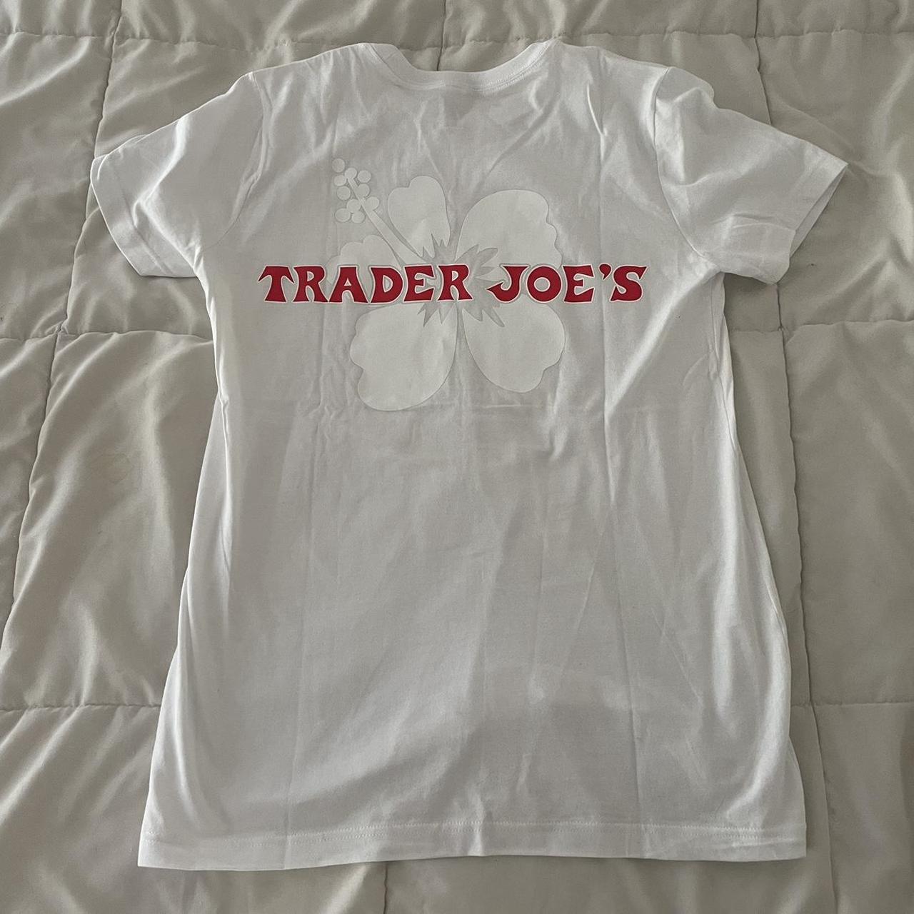Trader Joe’s womens cut white tee shirt // size... - Depop