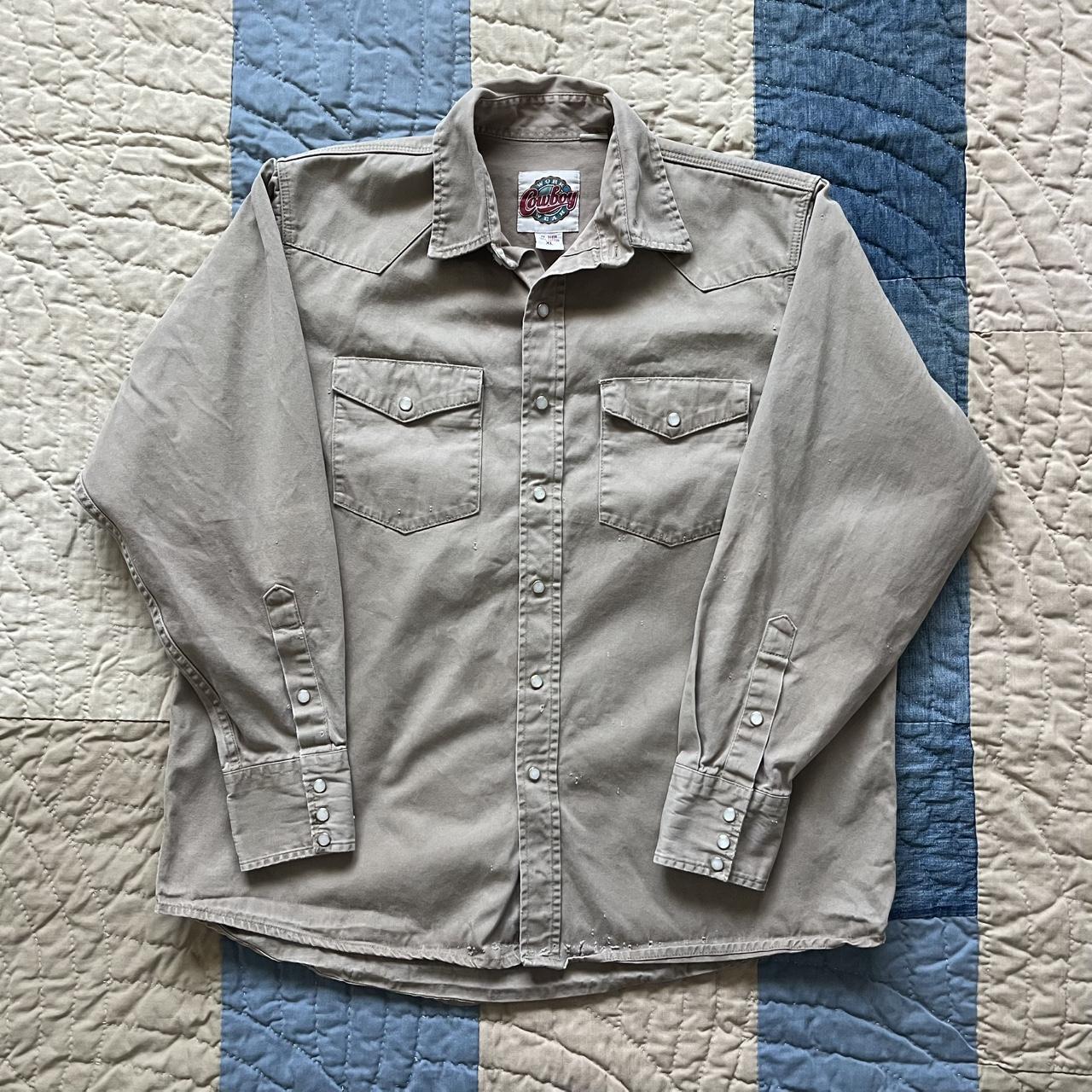 1990s 2000s Cowboy Workwear thrashy faded khaki... | Depop