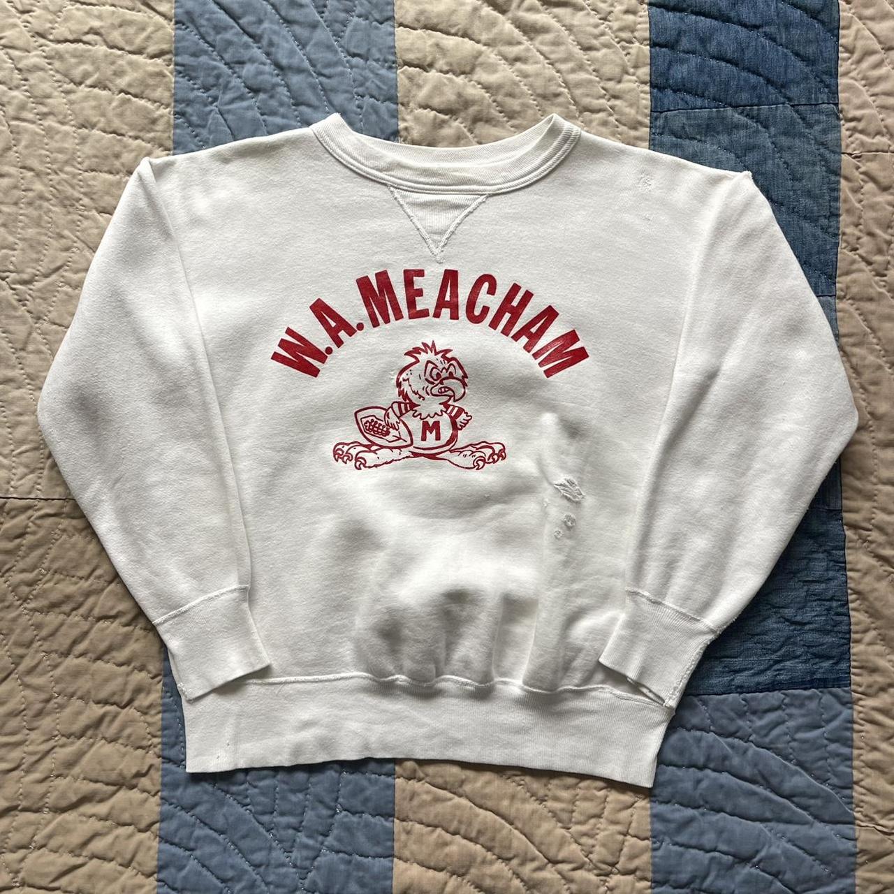 1950s 1960s 'W.A. Meacham' Russell Athletic single v... | Depop