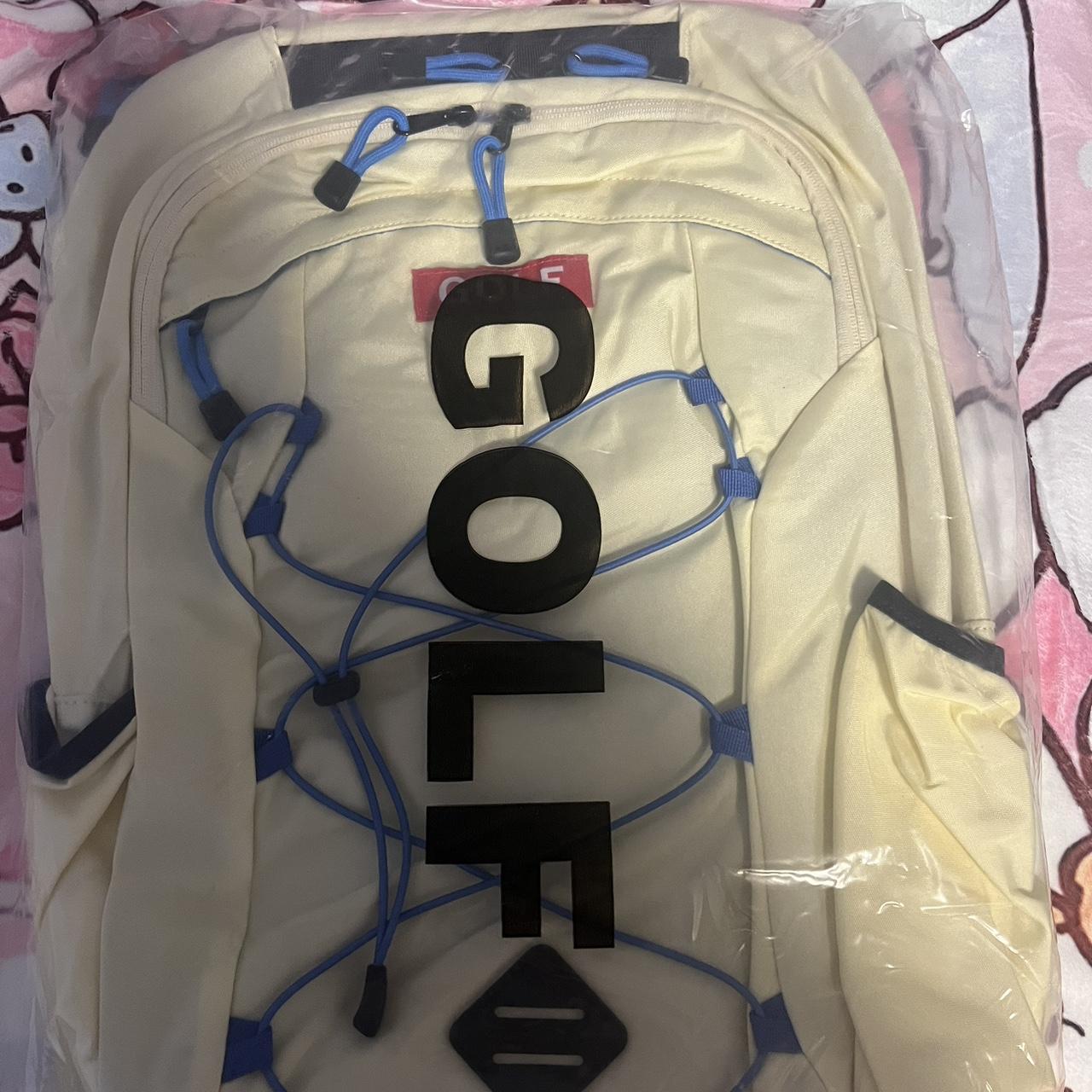Golf cream/blue backpack VIP camp flog gnaw merch - Depop