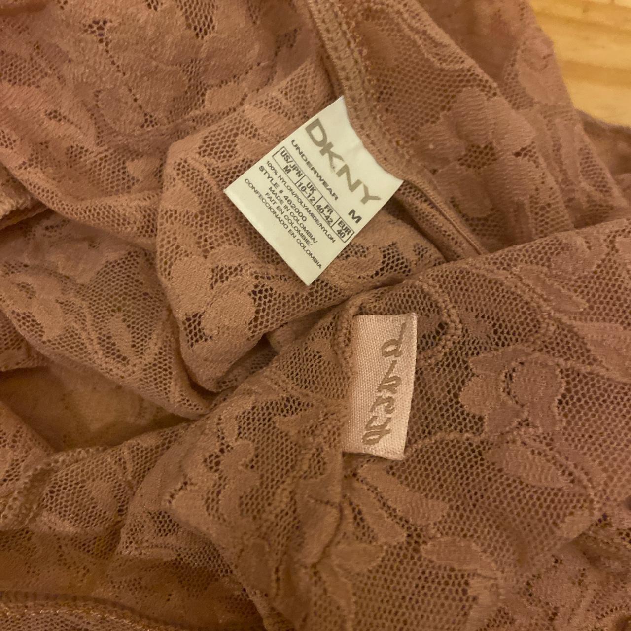 vintage y2k 00s DKNY floral sheer lace cami top see... - Depop