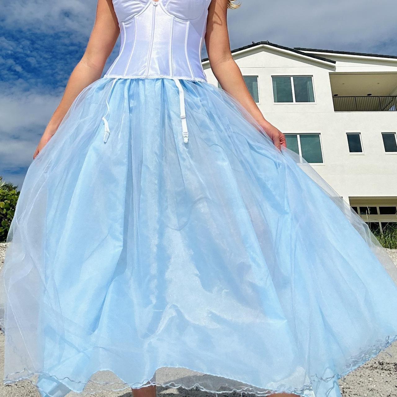 On final sale for $50 1950s rare baby blue net mesh... - Depop