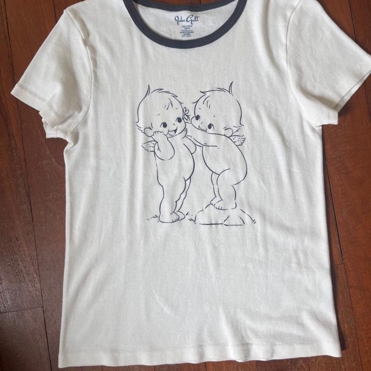 brandy melville cherub tee 👼🏼👼🏼 worn a couple times... - Depop