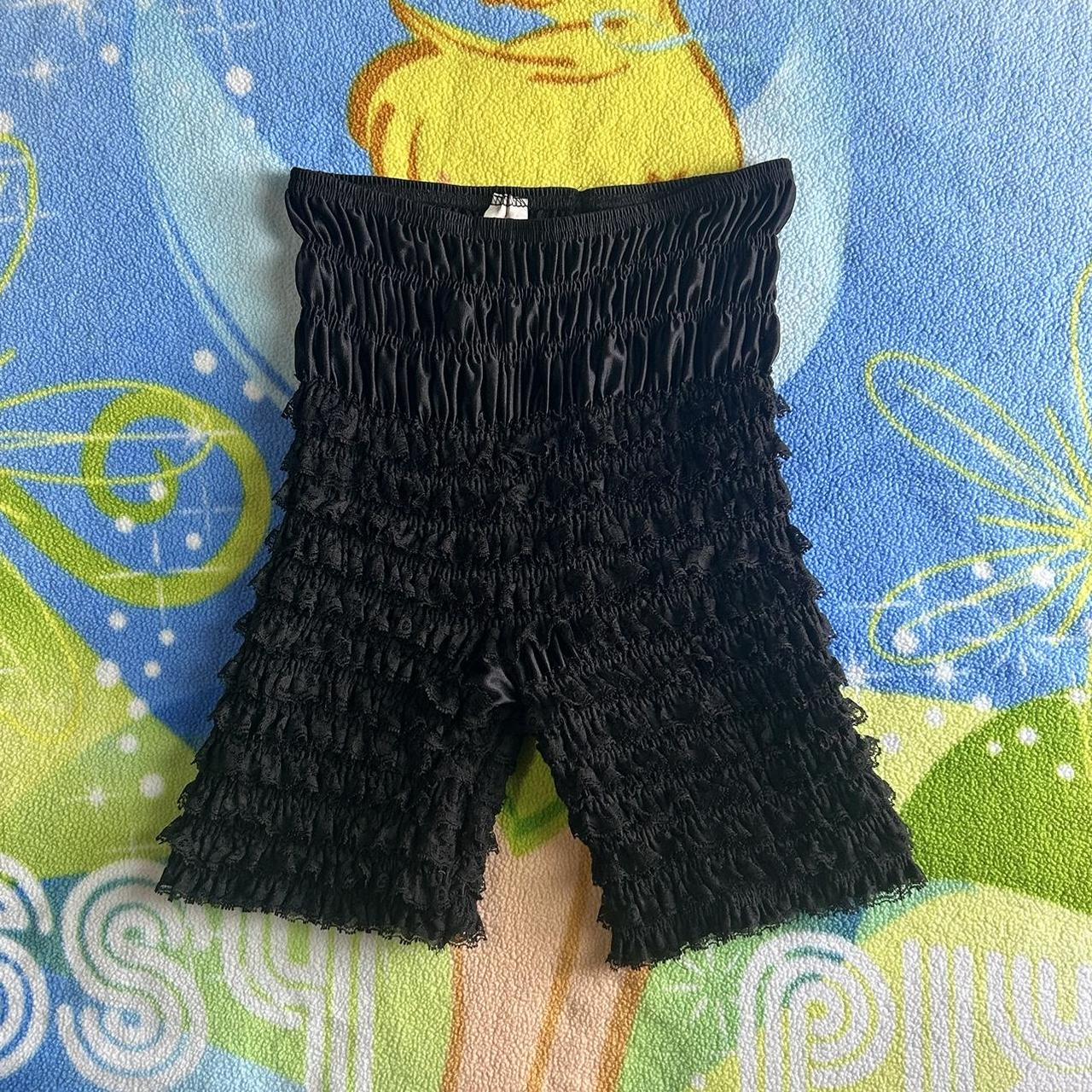 Black ruffle shorts/ bloomers High waisted and a... | Depop