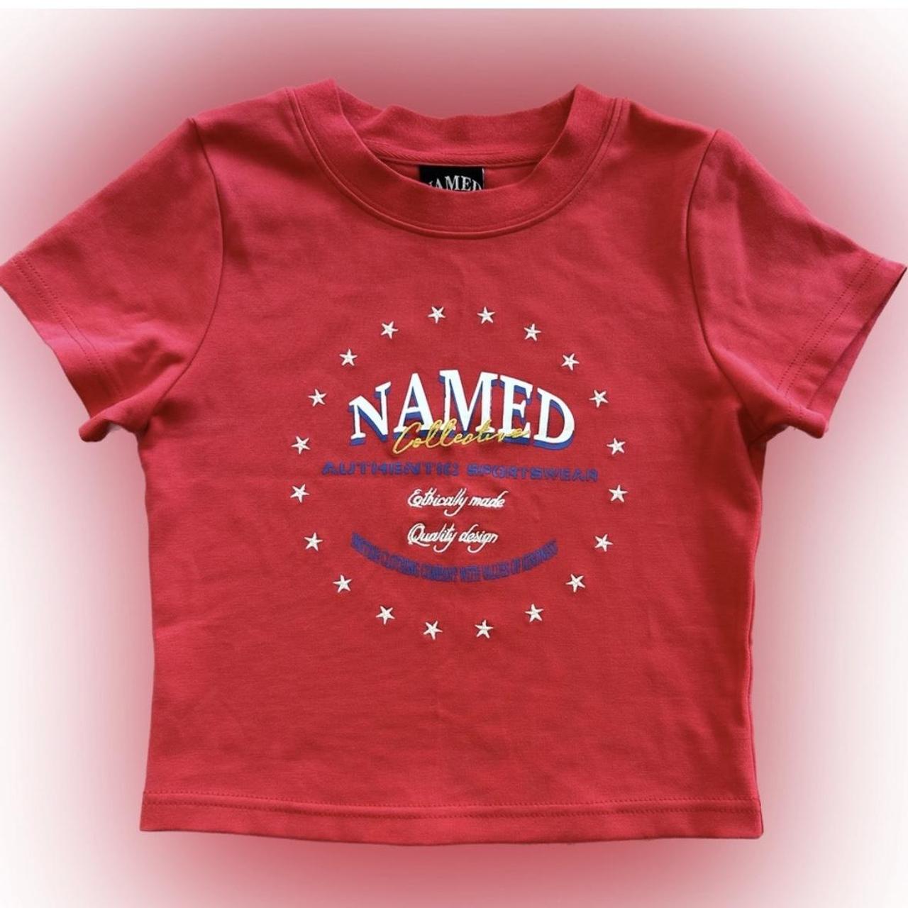 Named Collective Women's Red Crop-top | Depop