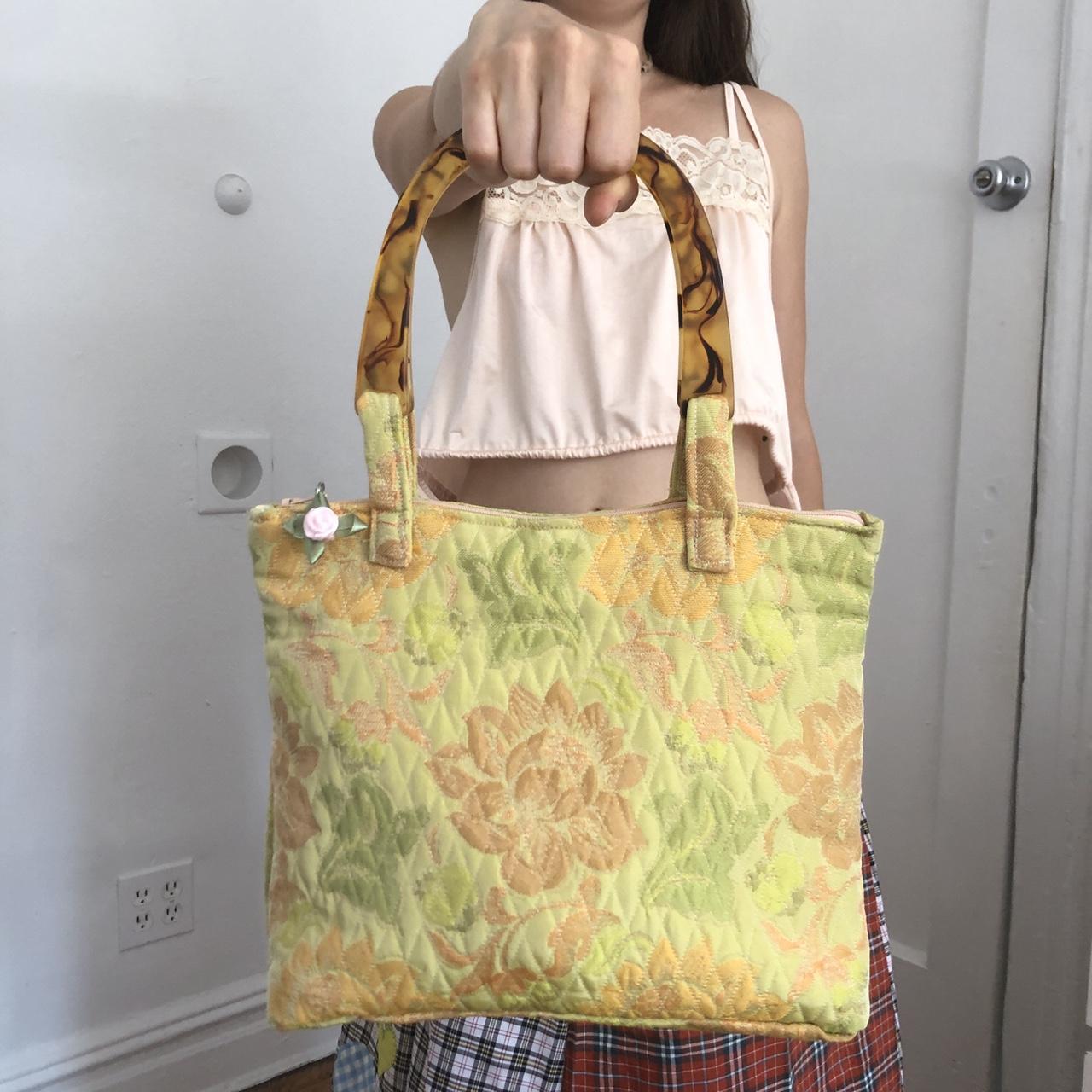 handmade by me quilted purse with tortoise shell... | Depop